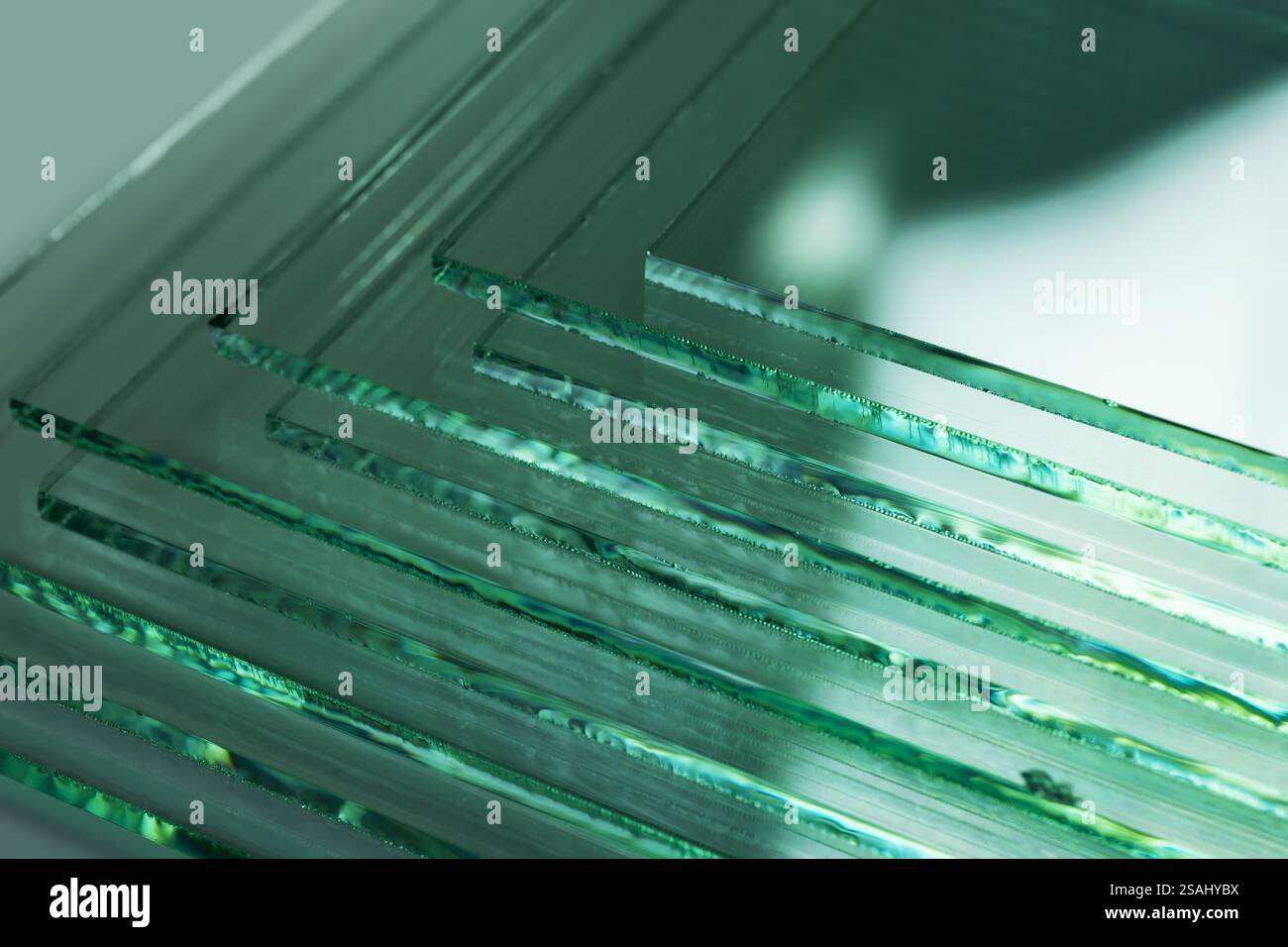 Glass sheets, super clear float glass panels Stock Photo - Alamy