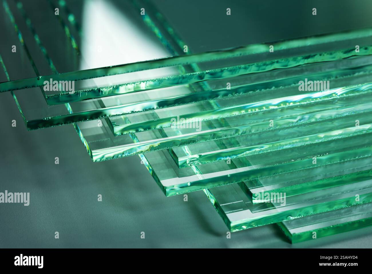 Glass sheets, super clear float glass panels Stock Photo - Alamy