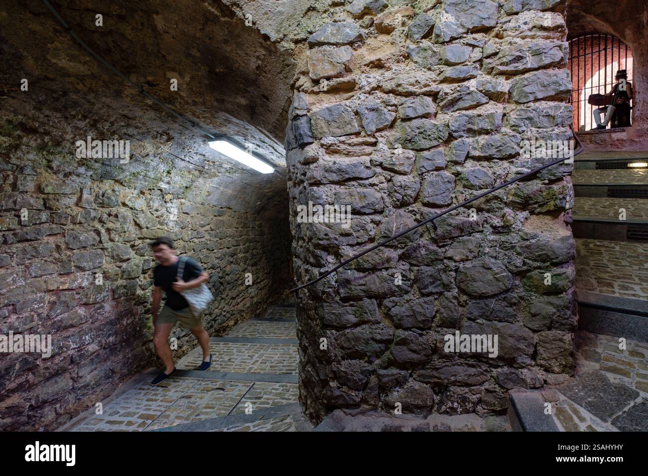 tunnel under the city wall Es Soto Fosc, Ibiza, Balearic Islands, Spain ...