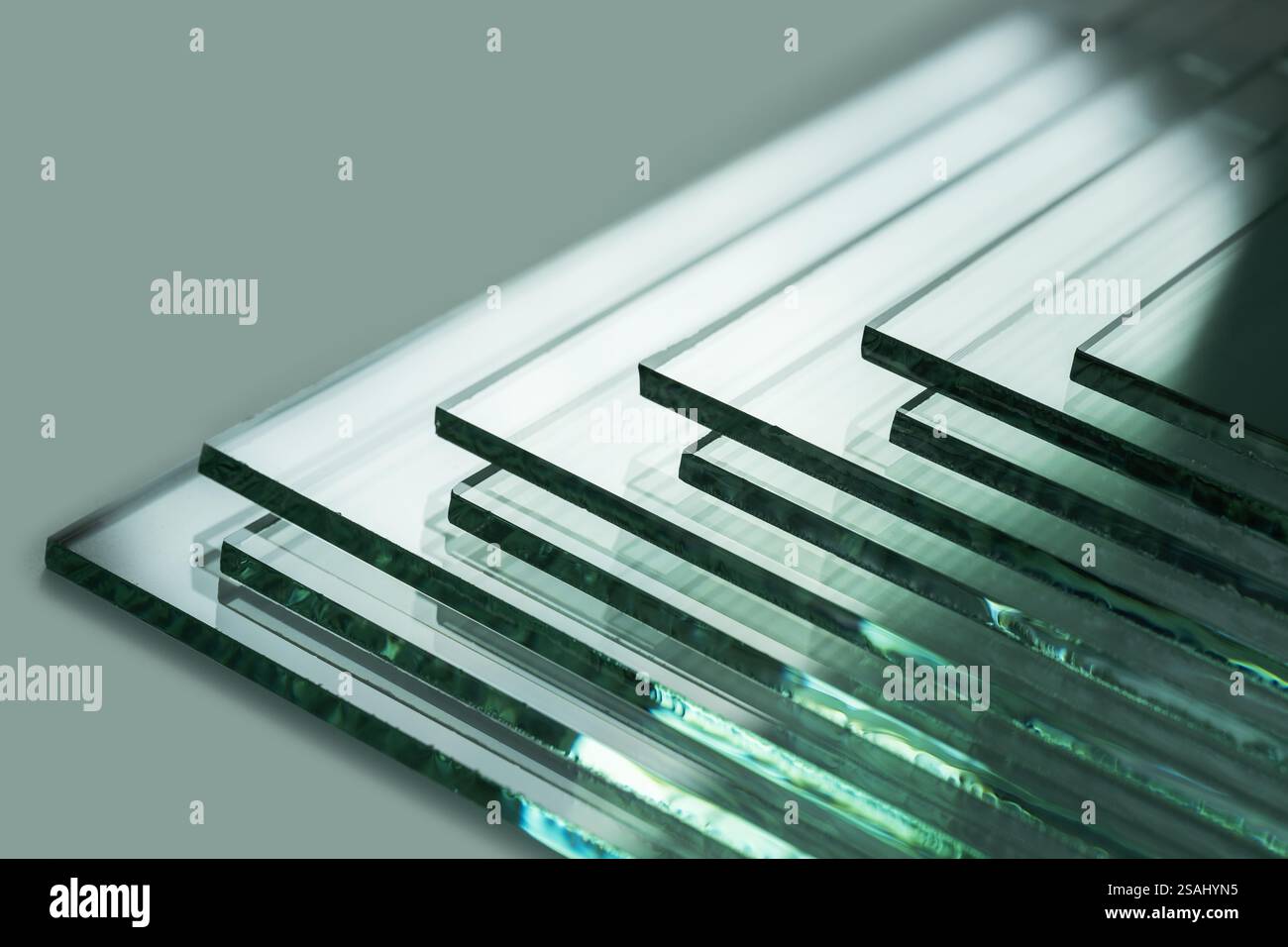 Glass sheets, super clear float glass panels Stock Photo - Alamy