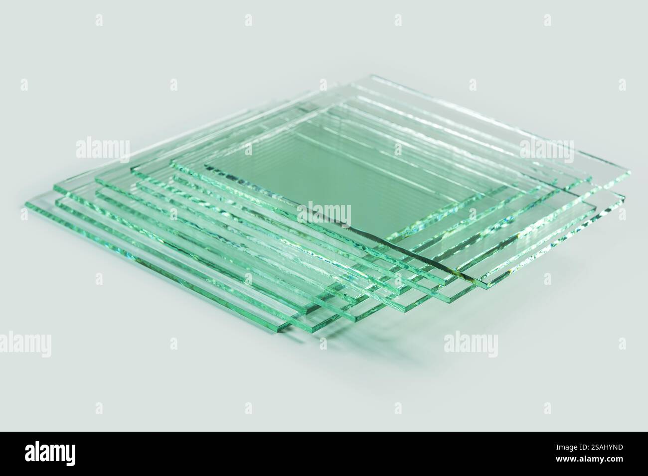 Glass sheets, super clear float glass panels Stock Photo - Alamy