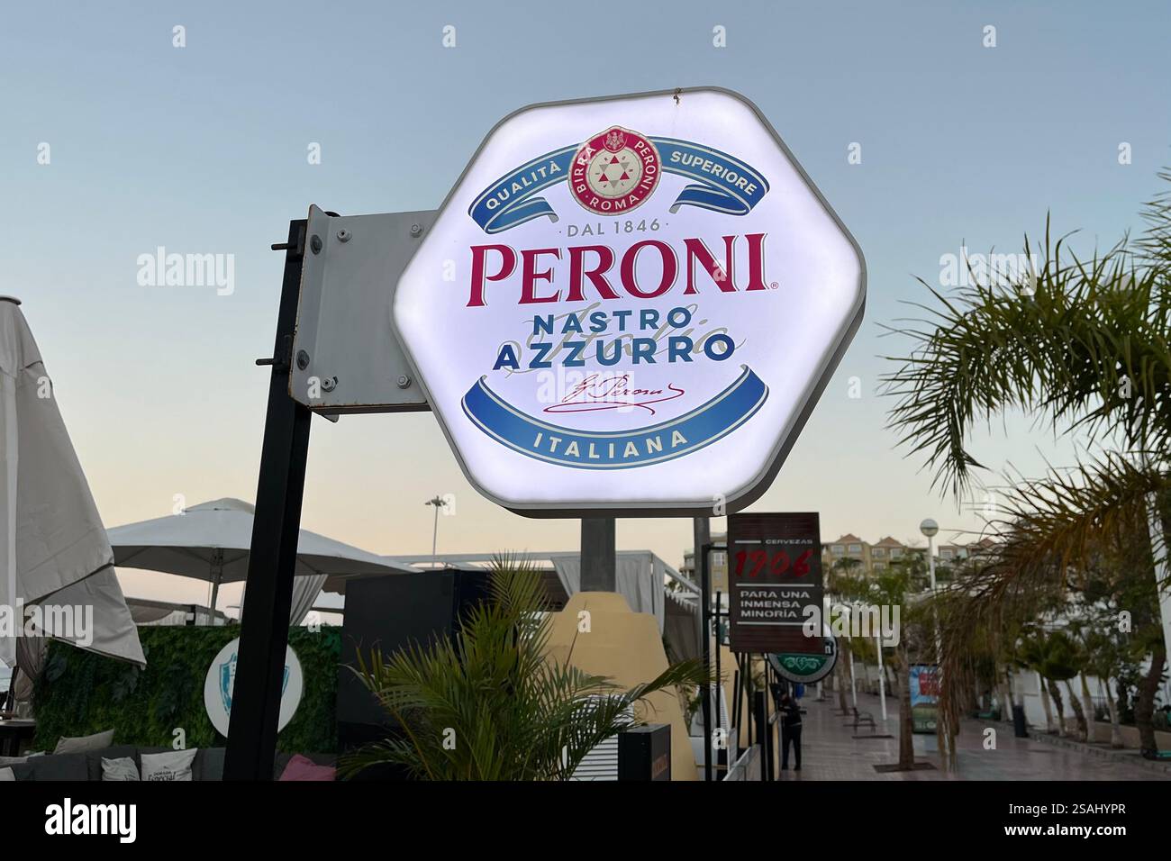 Peroni sign hi-res stock photography and images - Alamy