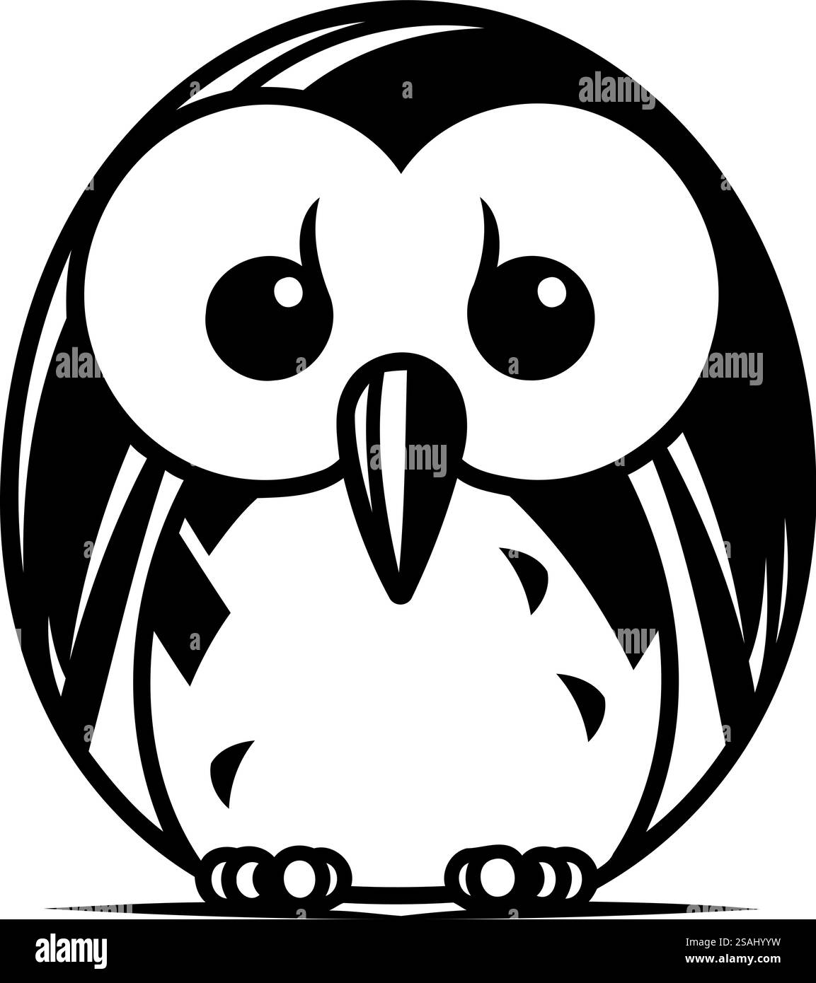 Owl cartoon icon. Simple illustration of owl vector icon for web Stock ...