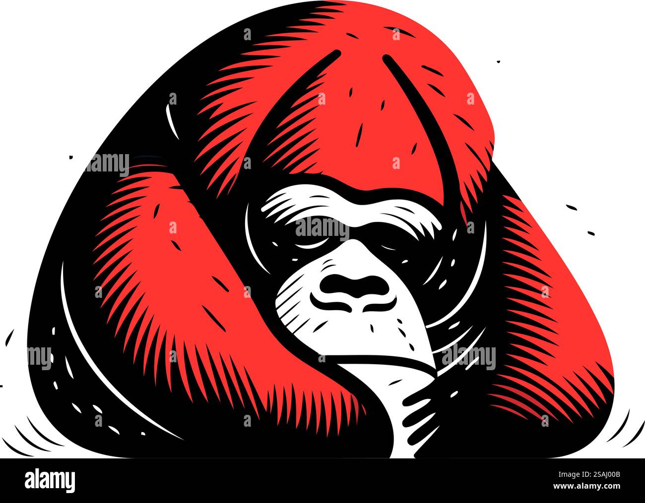 Gorilla. monkey. ape. ape. wild animal. vector illustration Stock ...