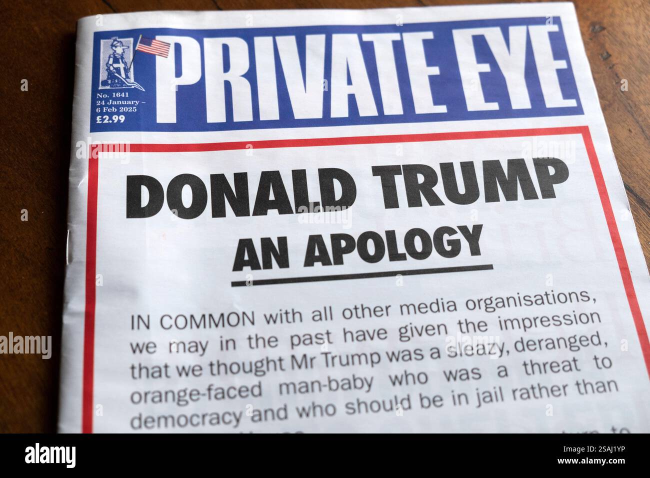 'Donald Trump An Apology' Private Eye satirical magazine front cover ...