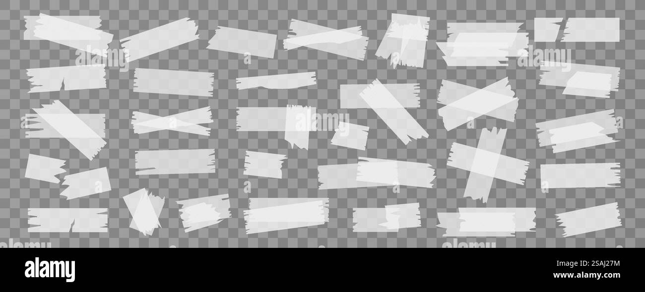 Set of isolated sticky stripes, duct tapes. Vector Stock Vector Image ...
