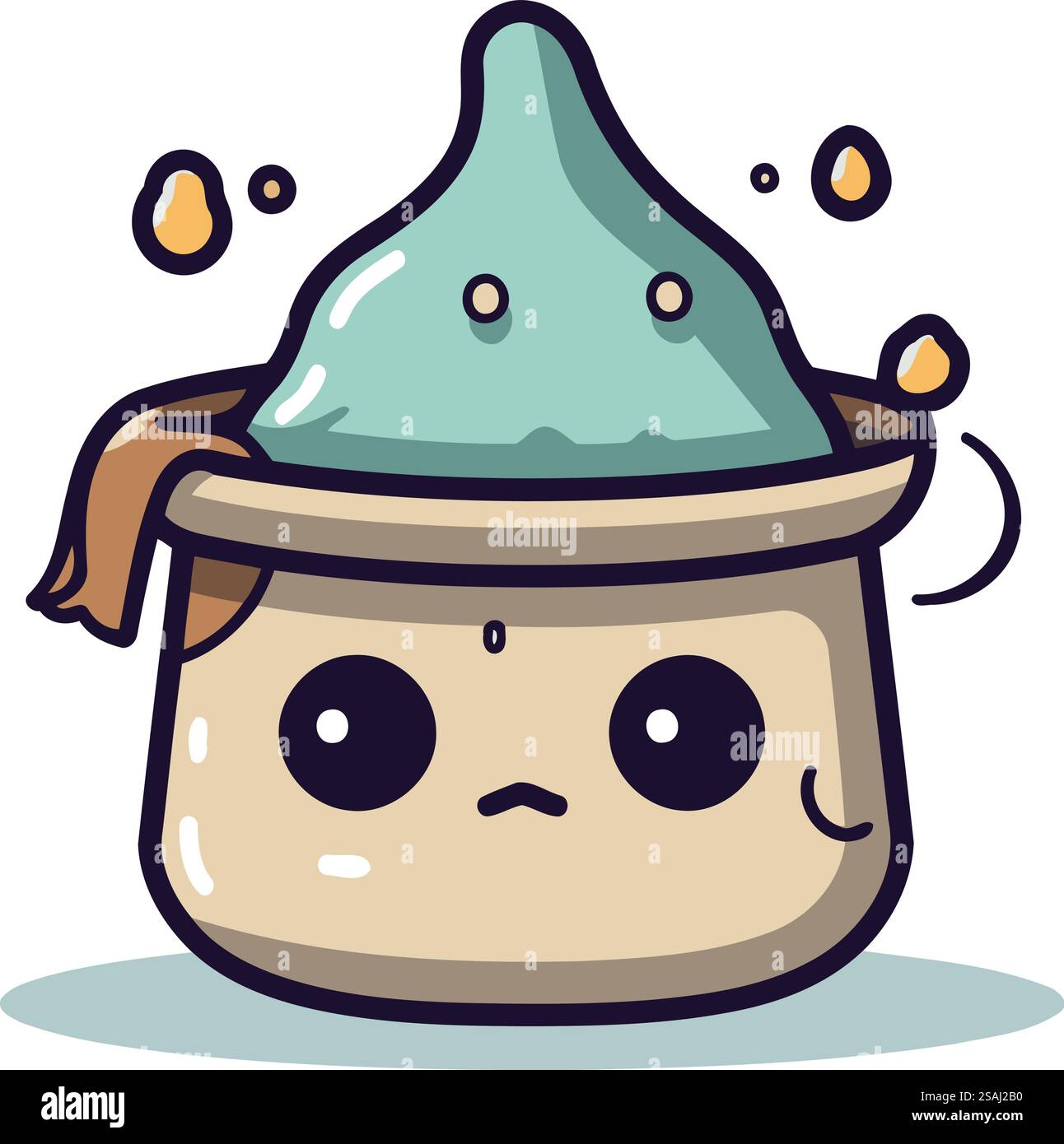 Cleaning bucket with face expression. Vector cartoon character ...