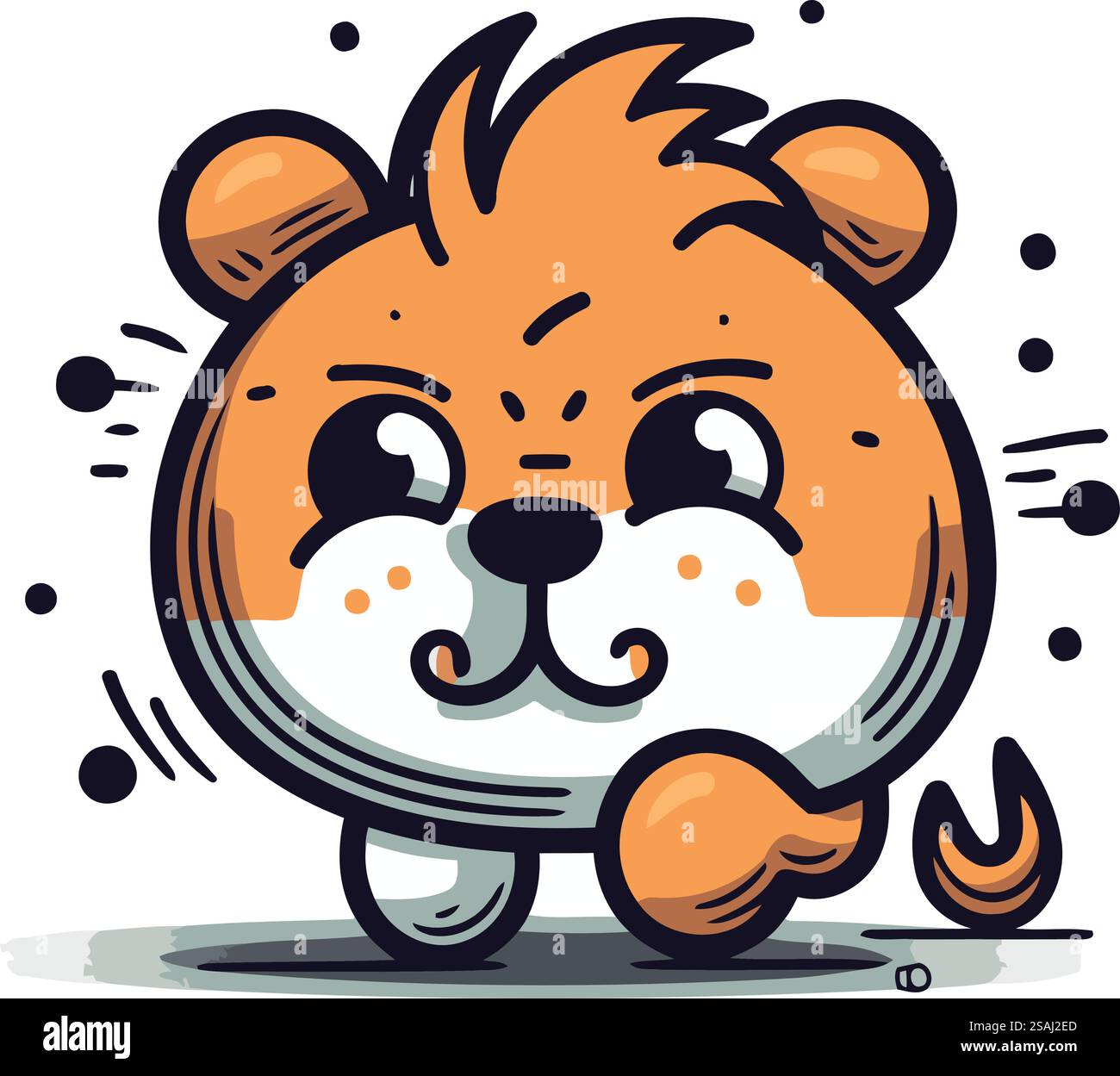 Cute hamster cartoon. Vector illustration isolated on white background ...