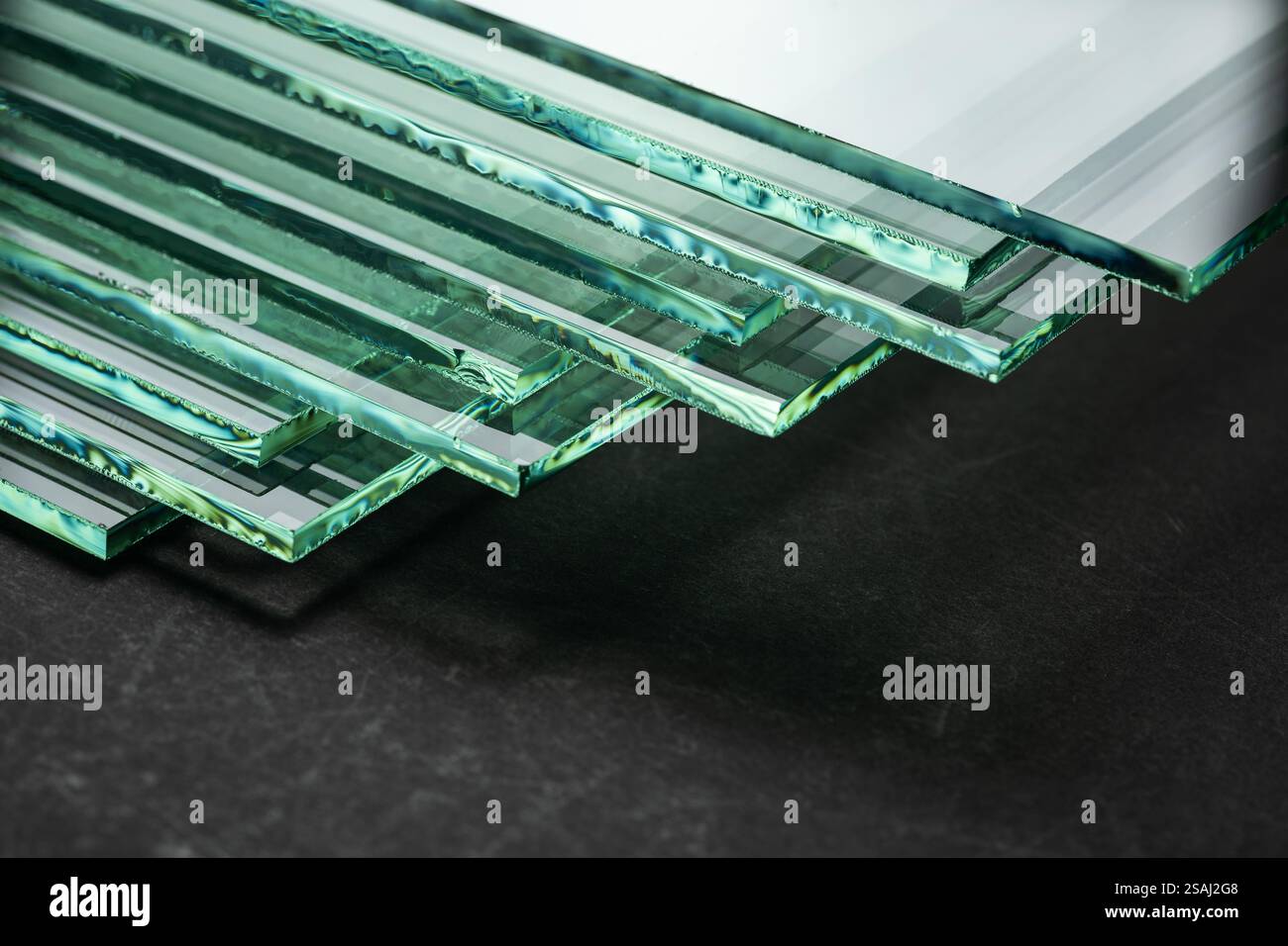 Glass sheets, super clear float glass panels Stock Photo - Alamy
