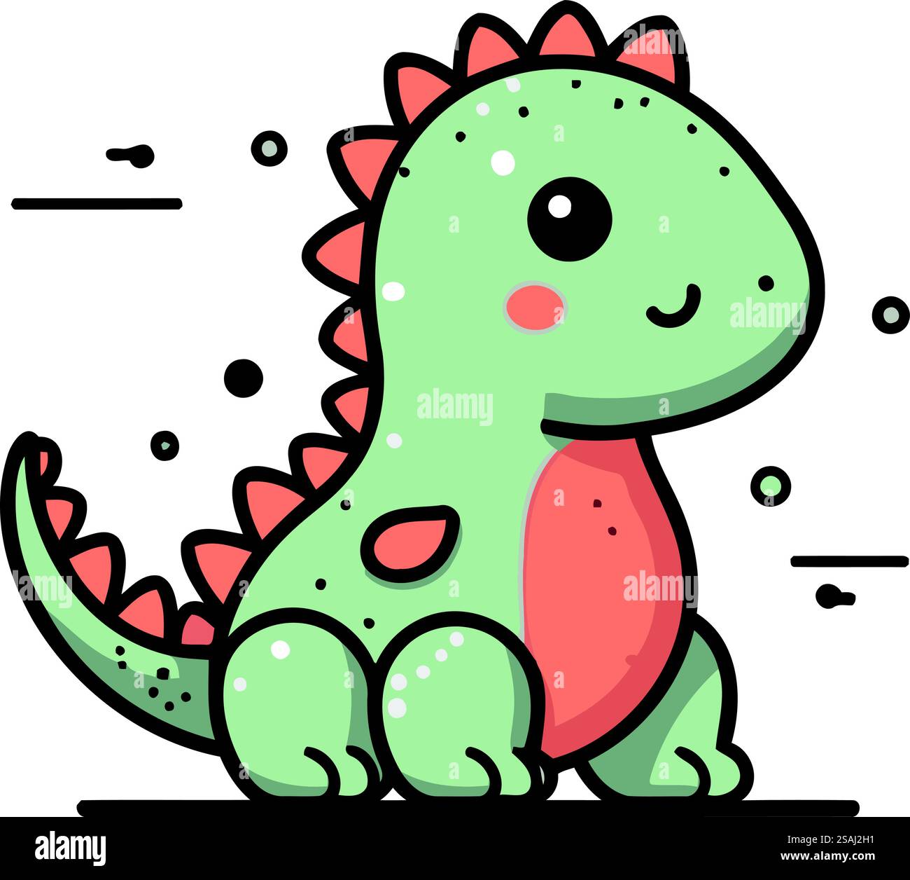 Cute dinosaur cartoon vector illustration. Cute dino character design ...