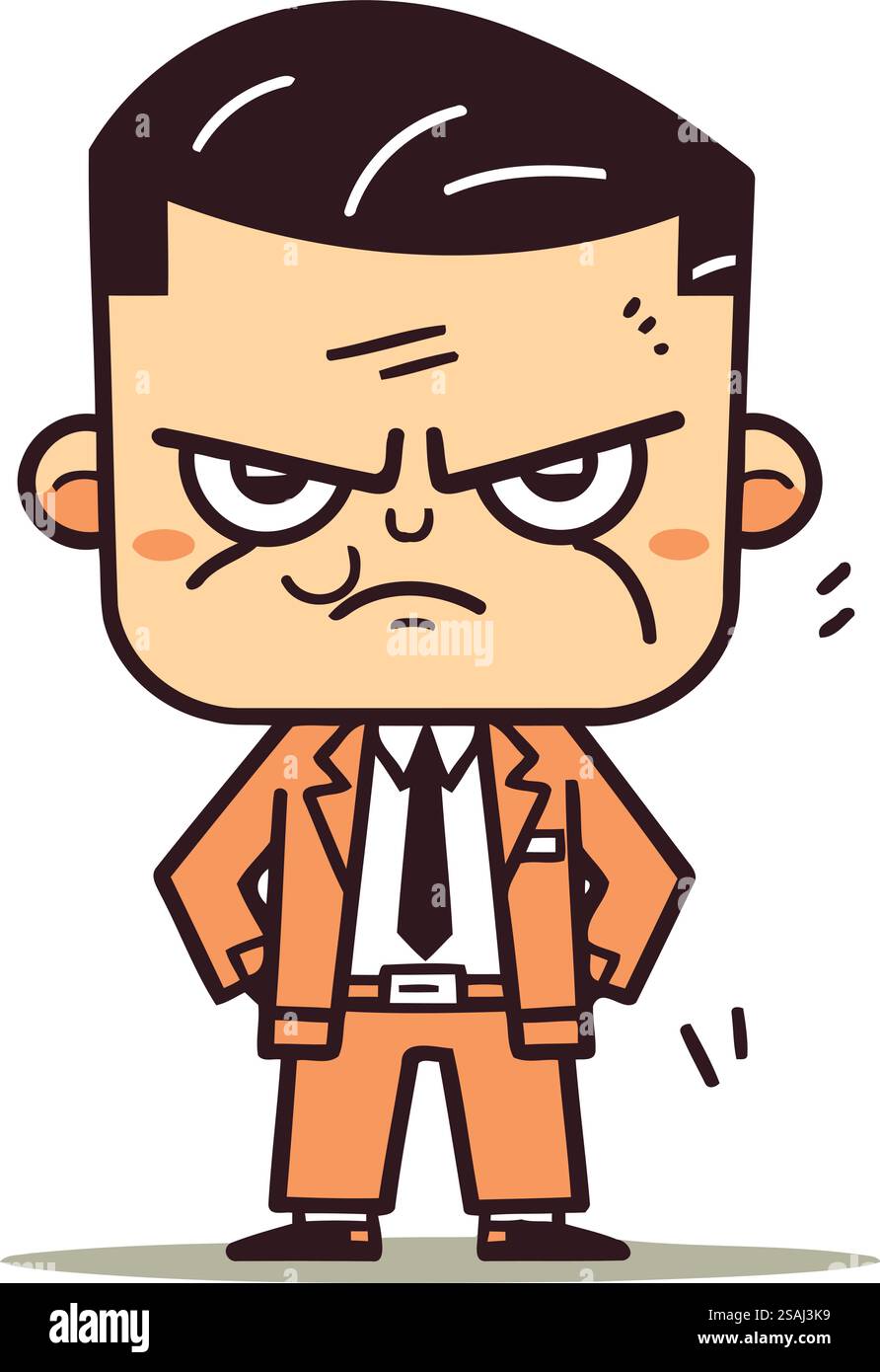 Angry Businessman Cartoon Vector Illustration Stock Vector Image & Art ...