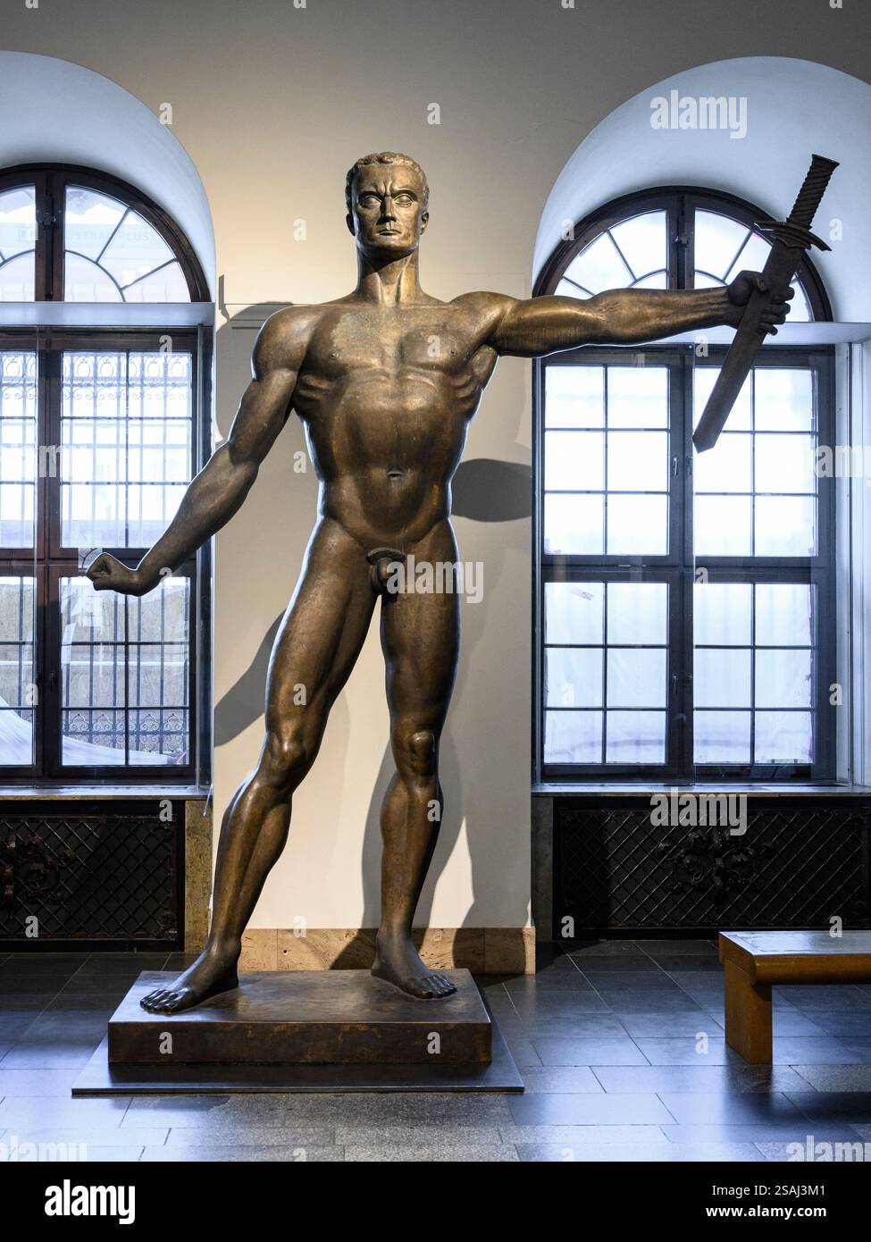 Berlin. Germany. Bronze replica (ca. 1980) of the statue Die Wehrmacht ...