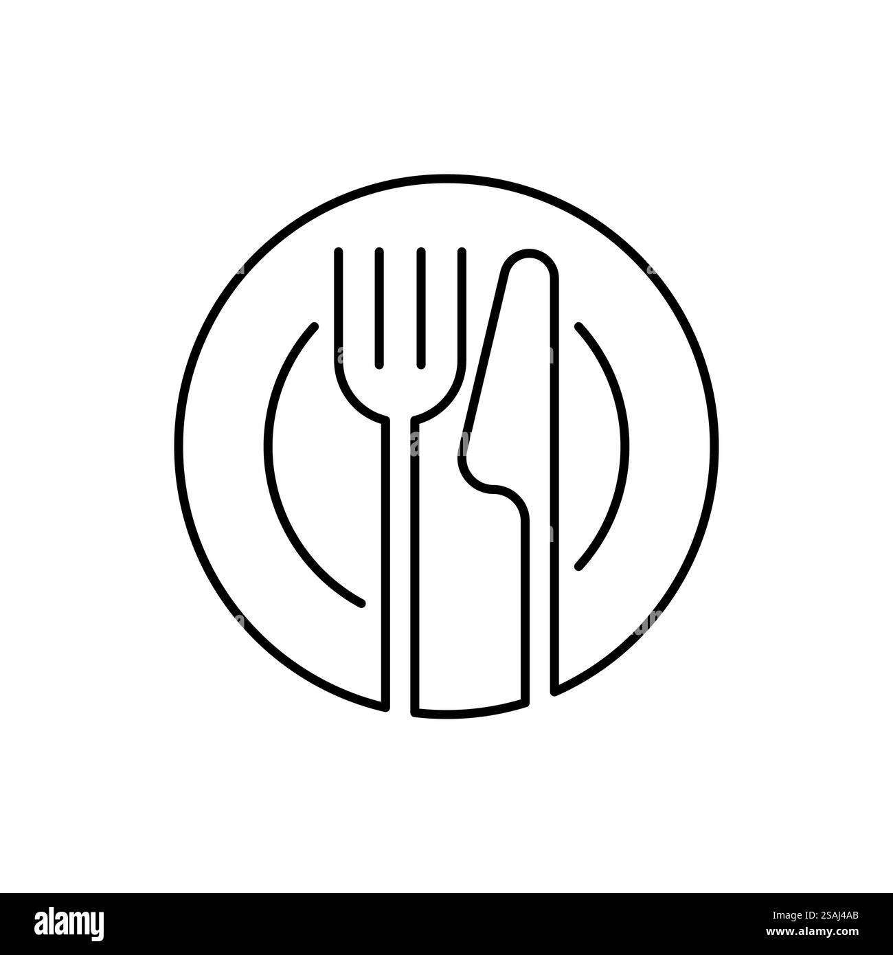 A fork logo Black and White Stock Photos & Images - Alamy