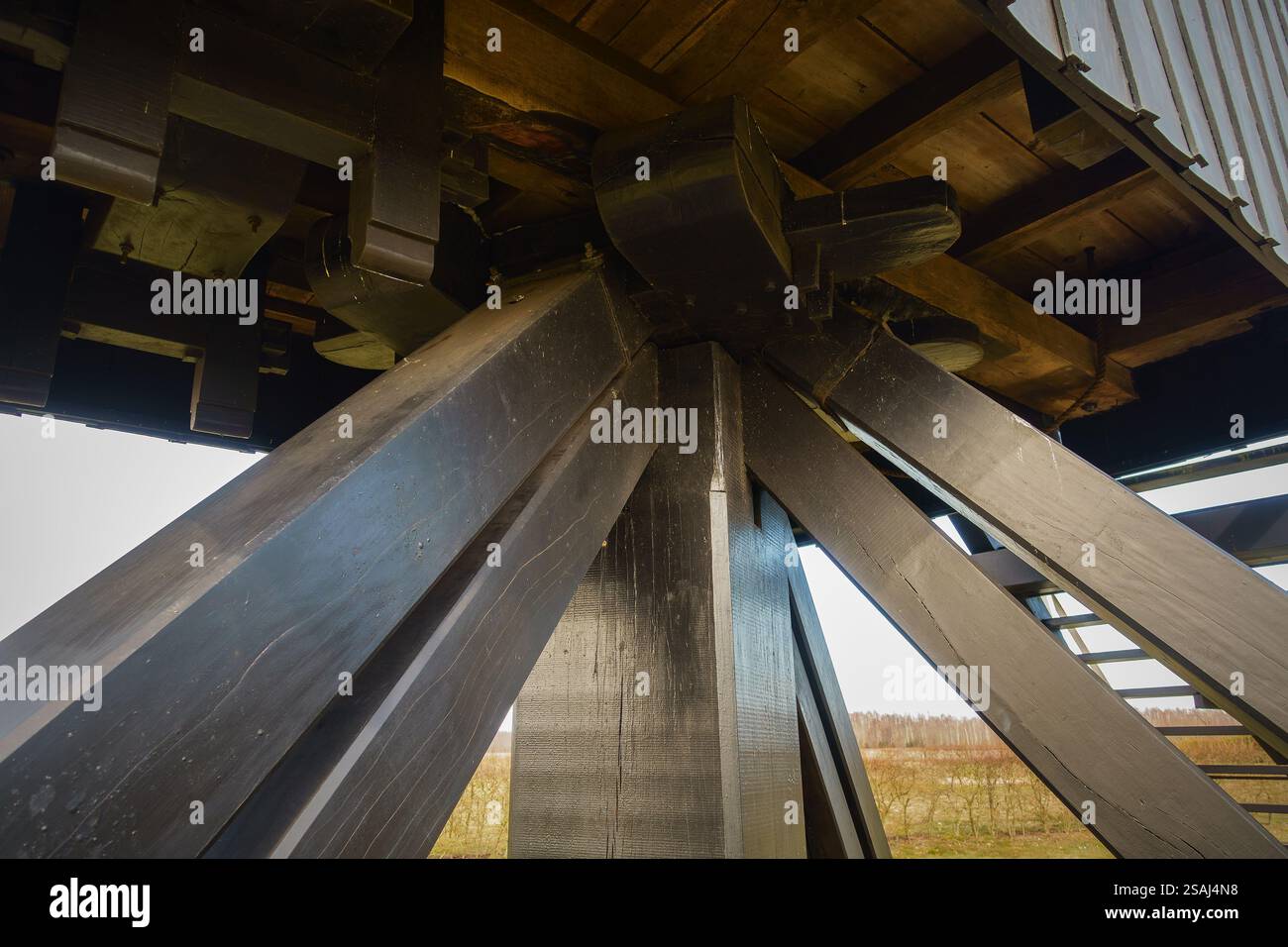 The historic wooden standerd mill, the oldest type, of Ter Haar ...