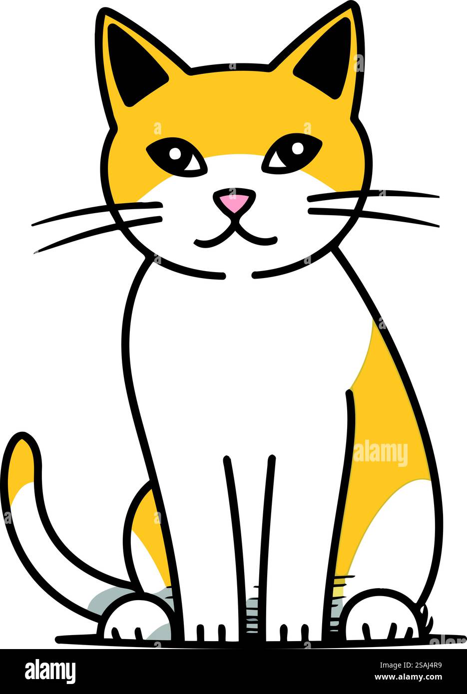 cute cat cartoon icon vector illustration design graphic doddle style ...