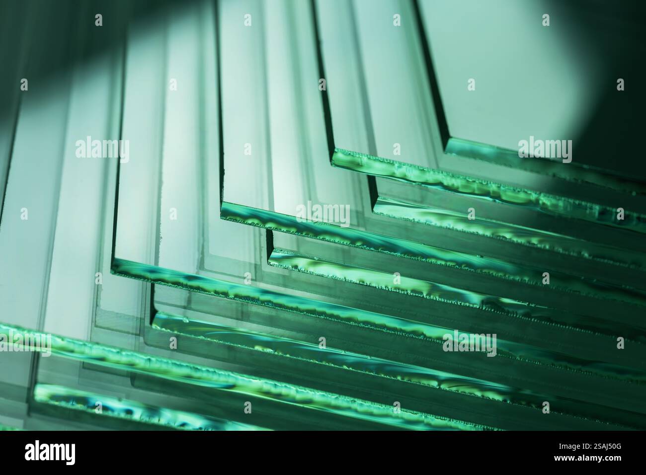 Glass sheets, super clear float glass panels Stock Photo - Alamy