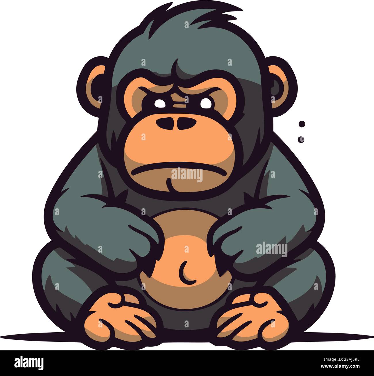 Chimpanzee Cartoon Mascot Character Vector Illustration Stock Vector ...