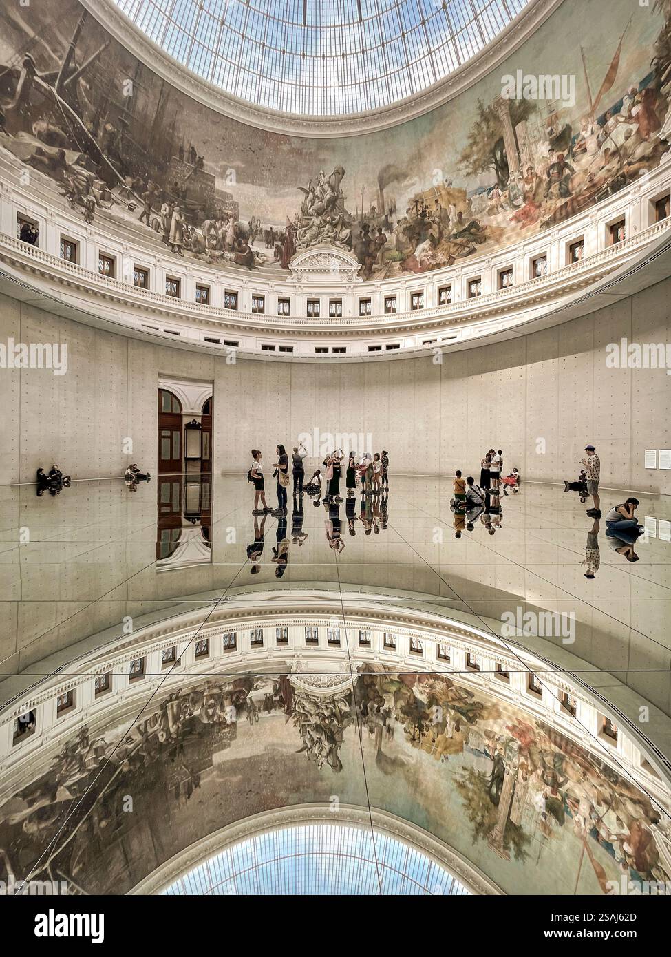 Paris, France, 27 June 2024: Bourse de Commerce – Pinault Collection, Paris: Visitors Admiring ...