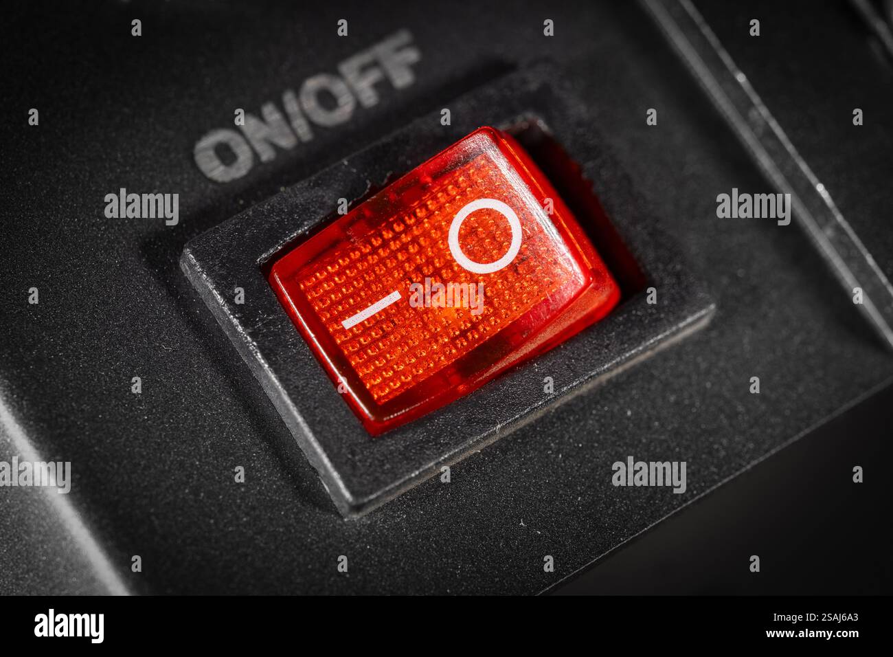 The button of the switch close up Stock Photo - Alamy