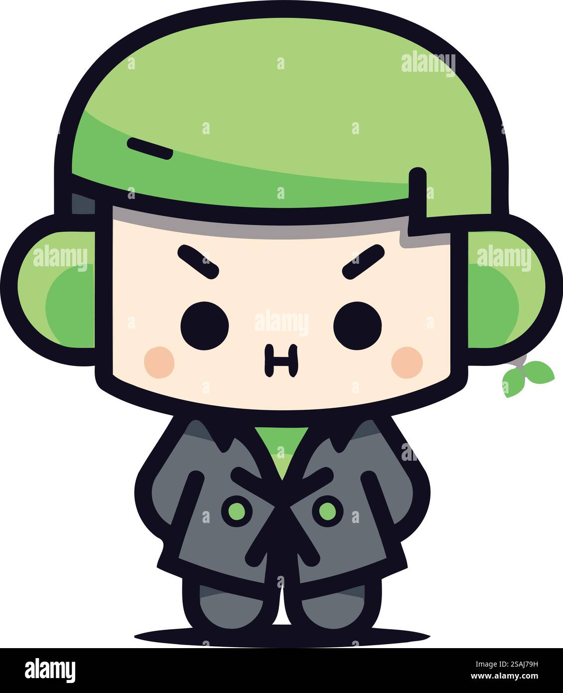 Cute Army Boy Cartoon Mascot Character Vector Illustration Stock Vector ...