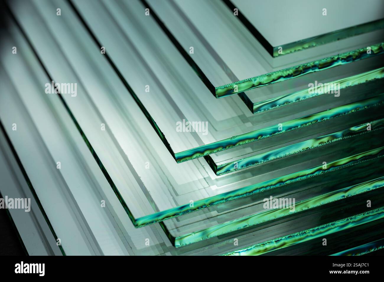 Glass Factory produces a variety of transparent glass thicknesses Stock ...
