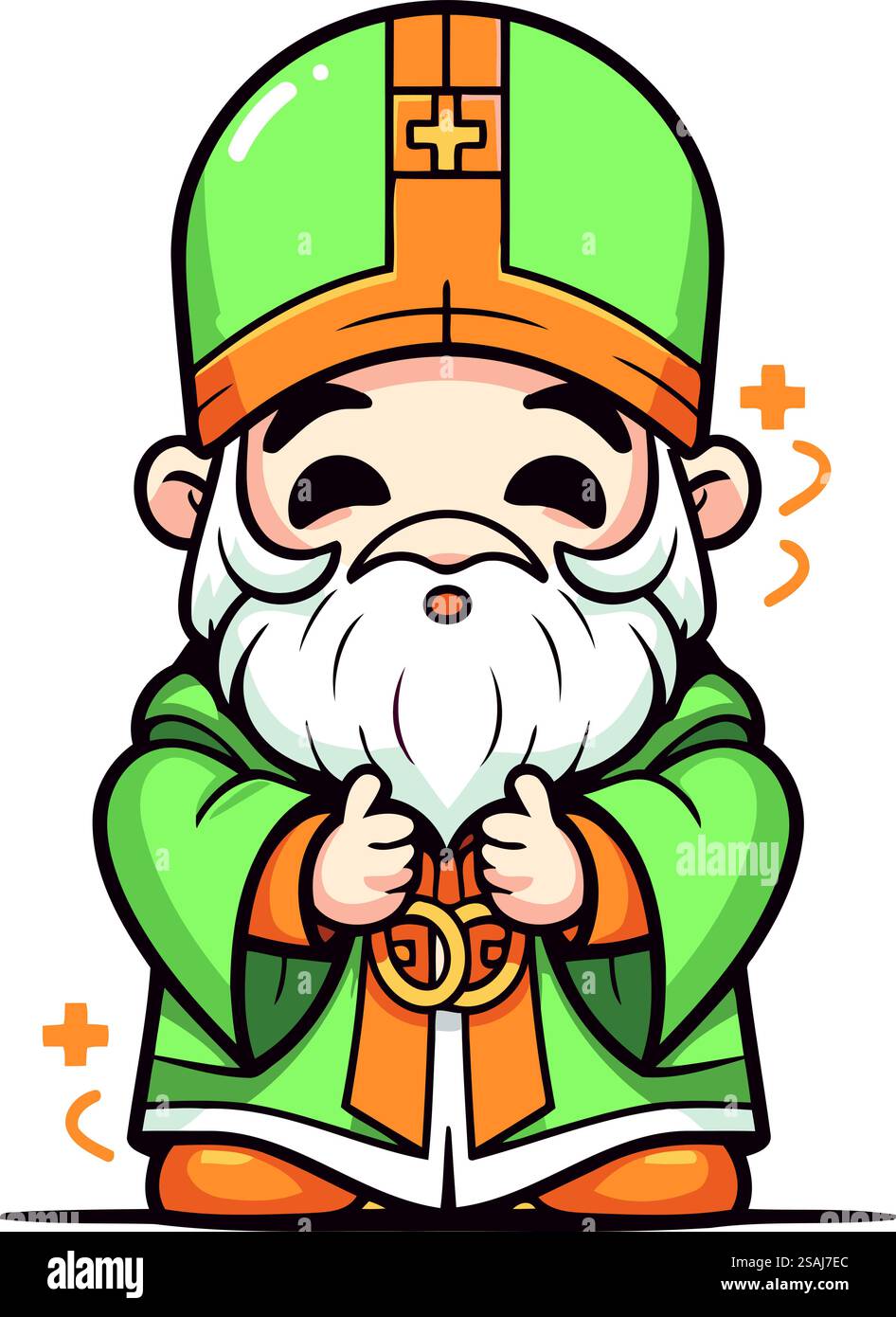 Leprechaun. Sticker for your design. Vector illustration Stock Vector ...