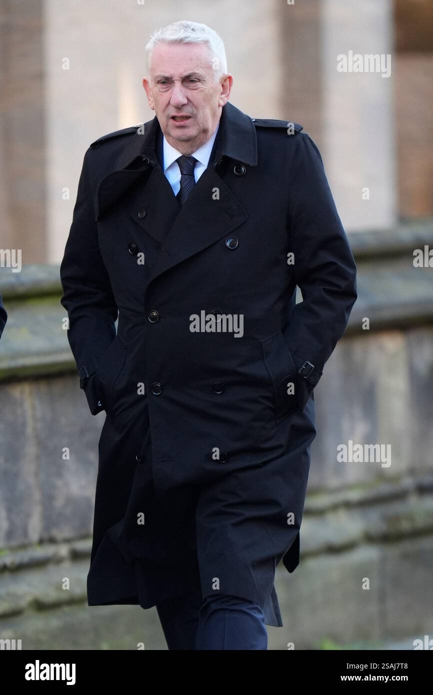 Speaker of the House of Commons Sir Lindsay Hoyle attending the funeral ...