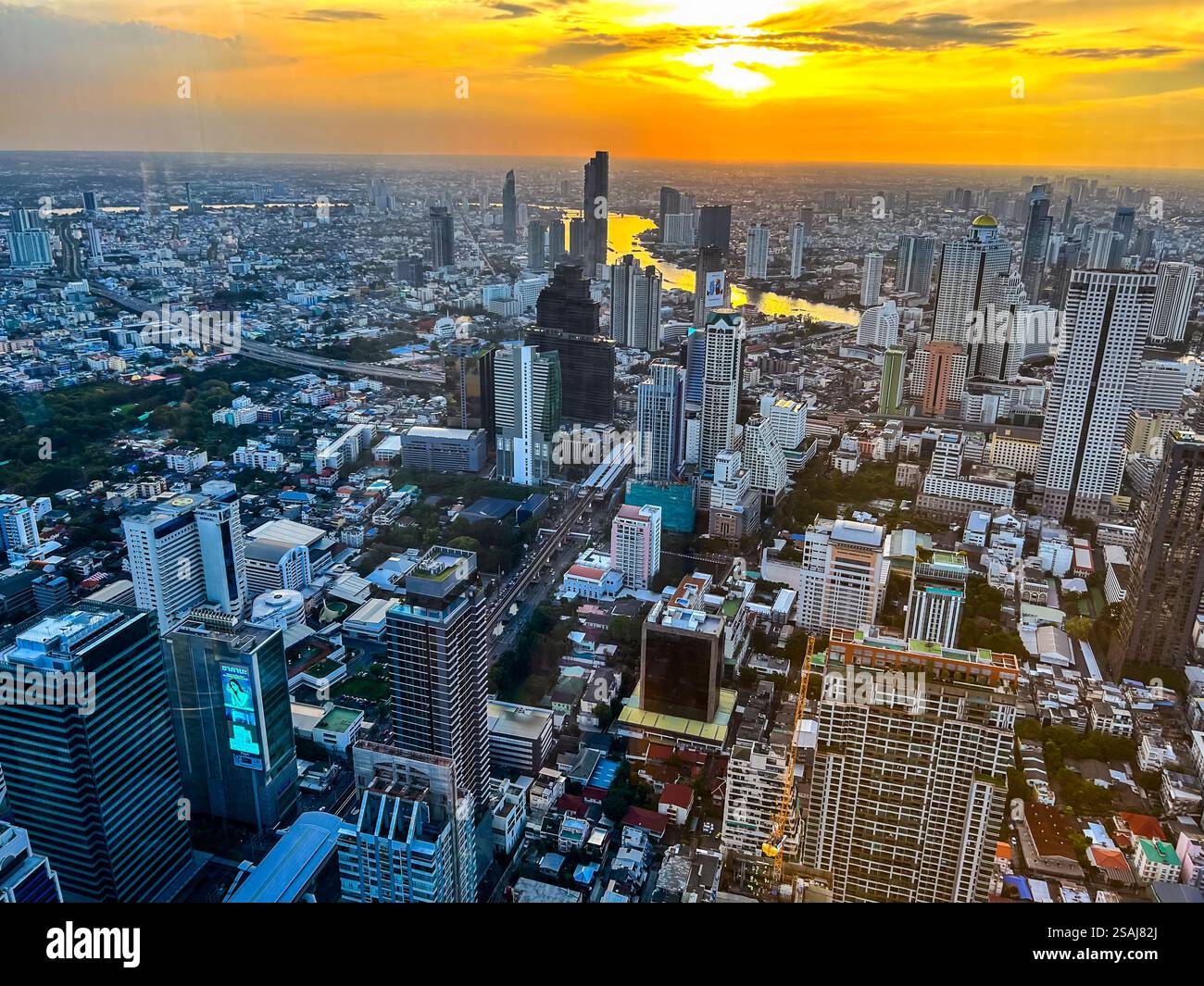 Bangkok, Thailand, Overview Business Center City, Buildings Stock Photo ...