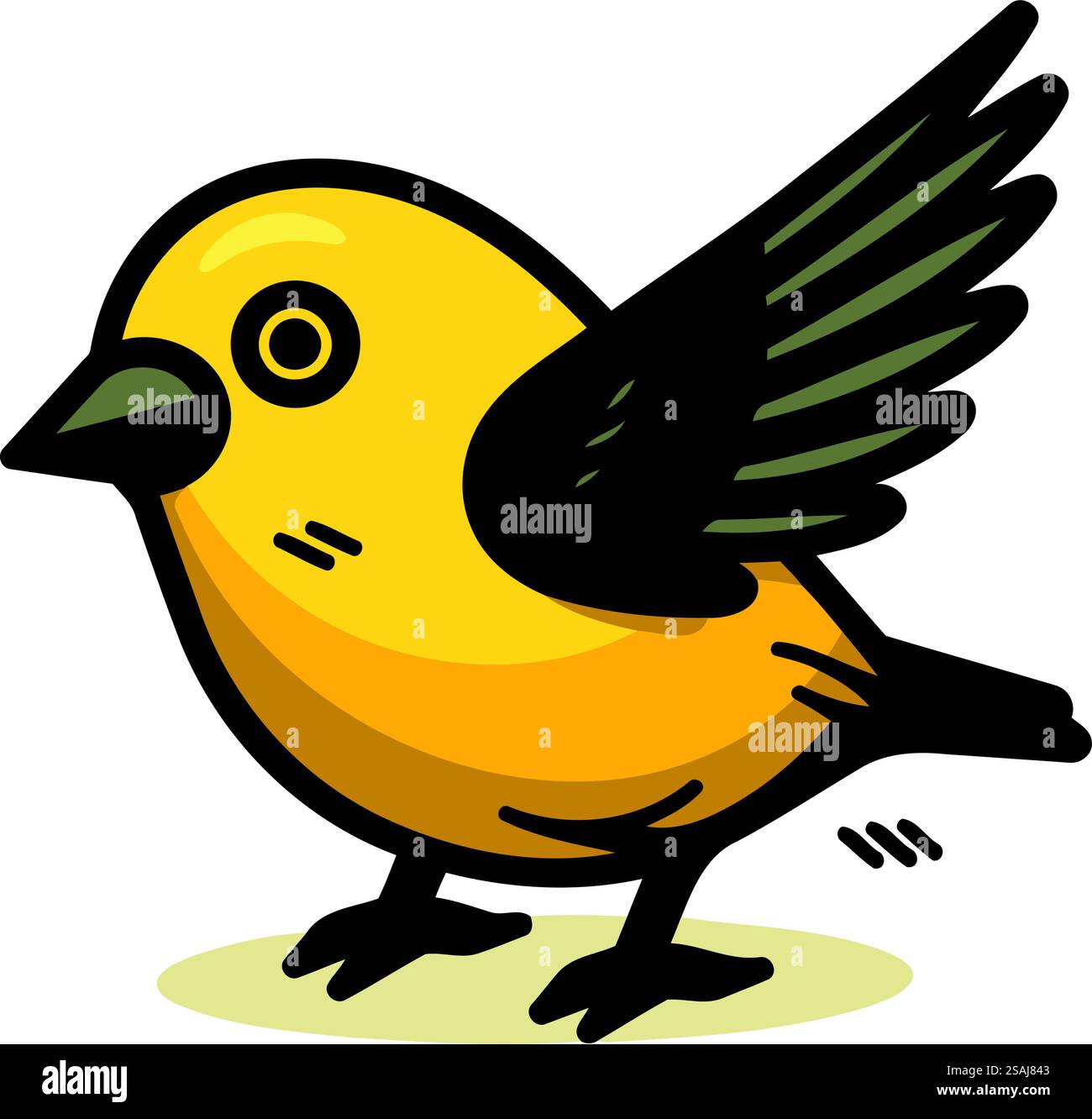 Cute little bird cartoon vector illustration. Isolated on white ...