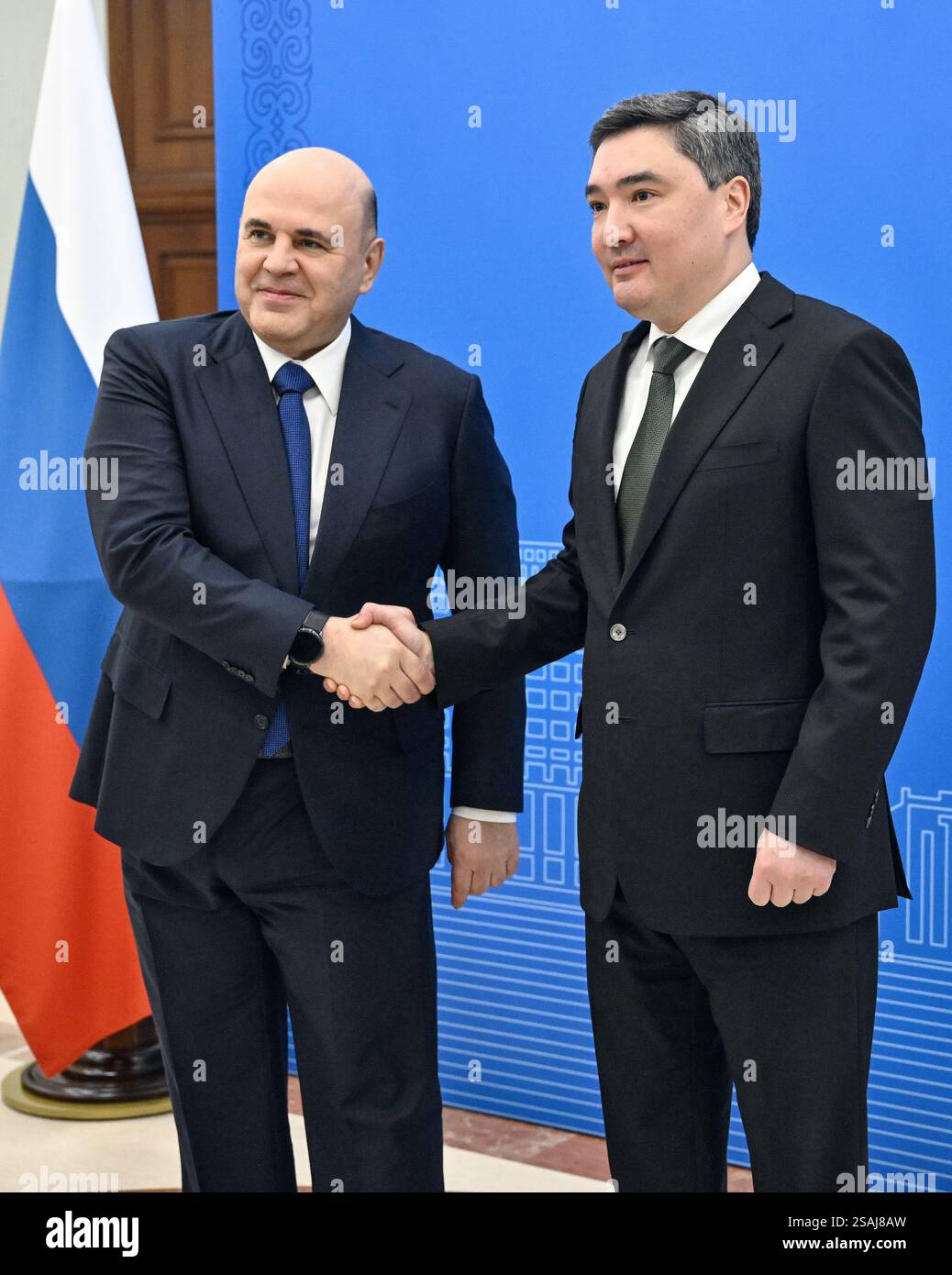 Astana, Kazakhstan. 30th Jan, 2025. Russian Prime Minister Mikhail ...