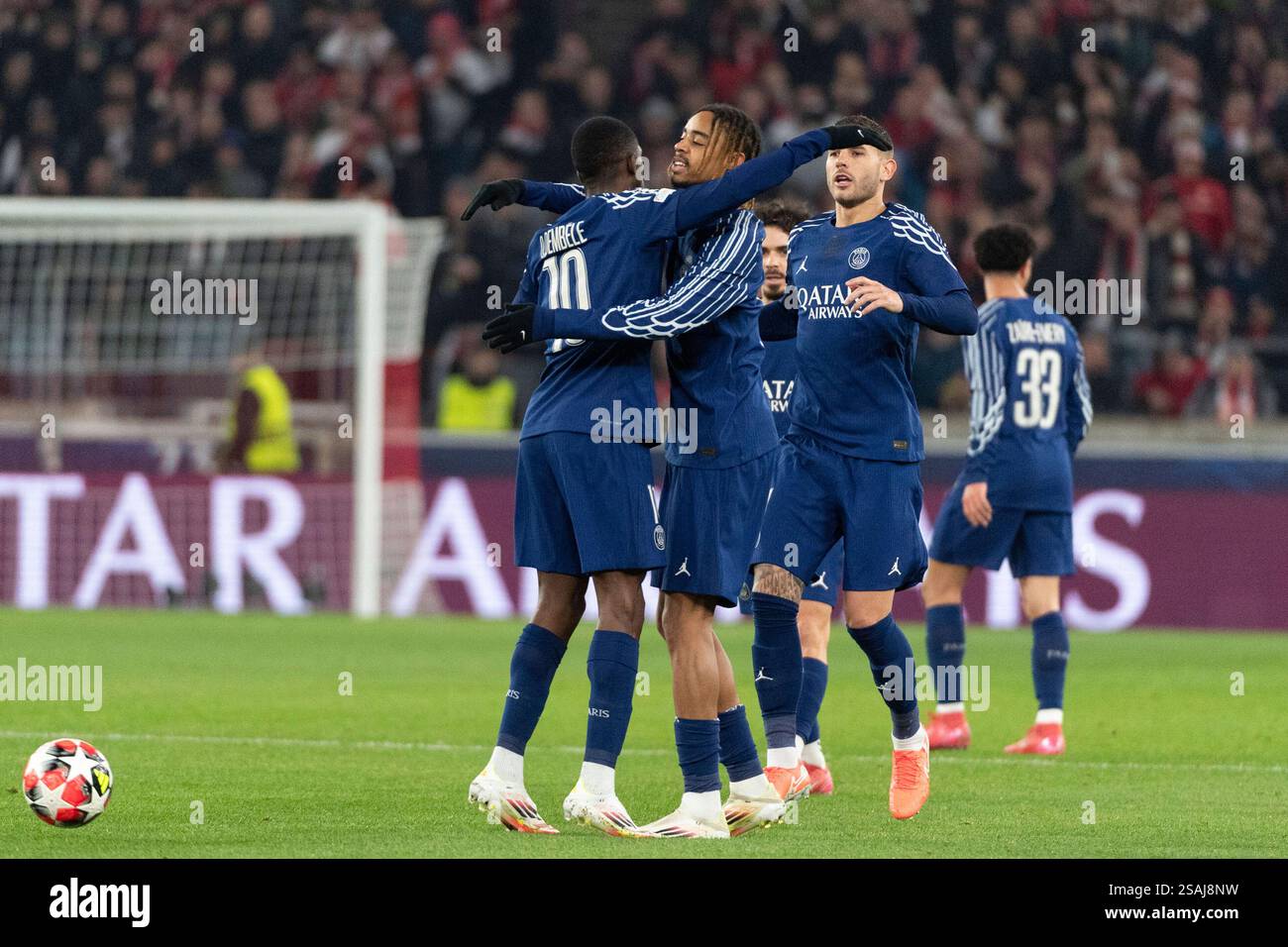 Stuttgart, Deutschland. 29th Jan, 2025. Tor zum 0:2 durch Ousmane Dembele (Paris Saint-Germain ...