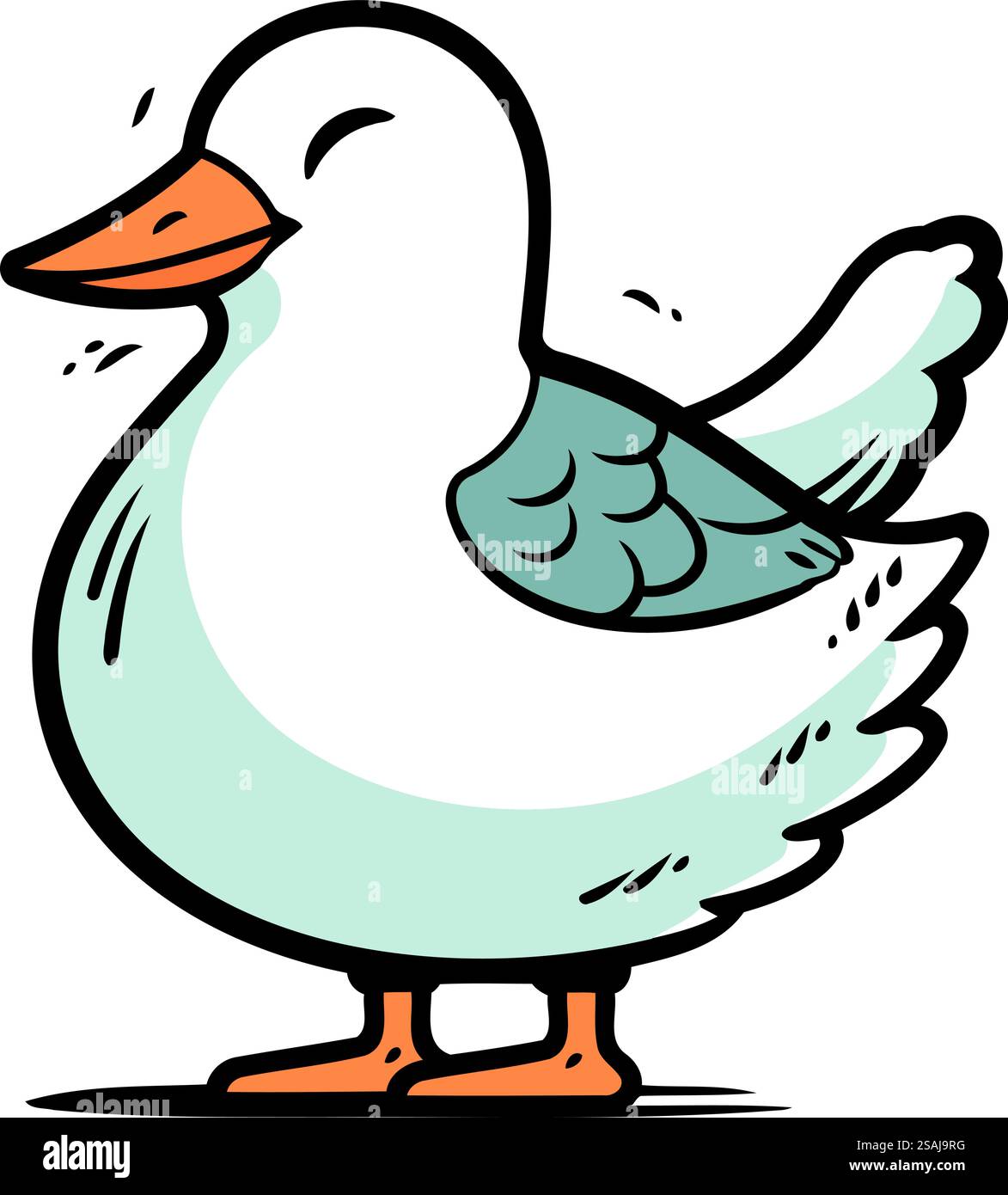 Hand drawn duck animal Cut Out Stock Images & Pictures - Alamy