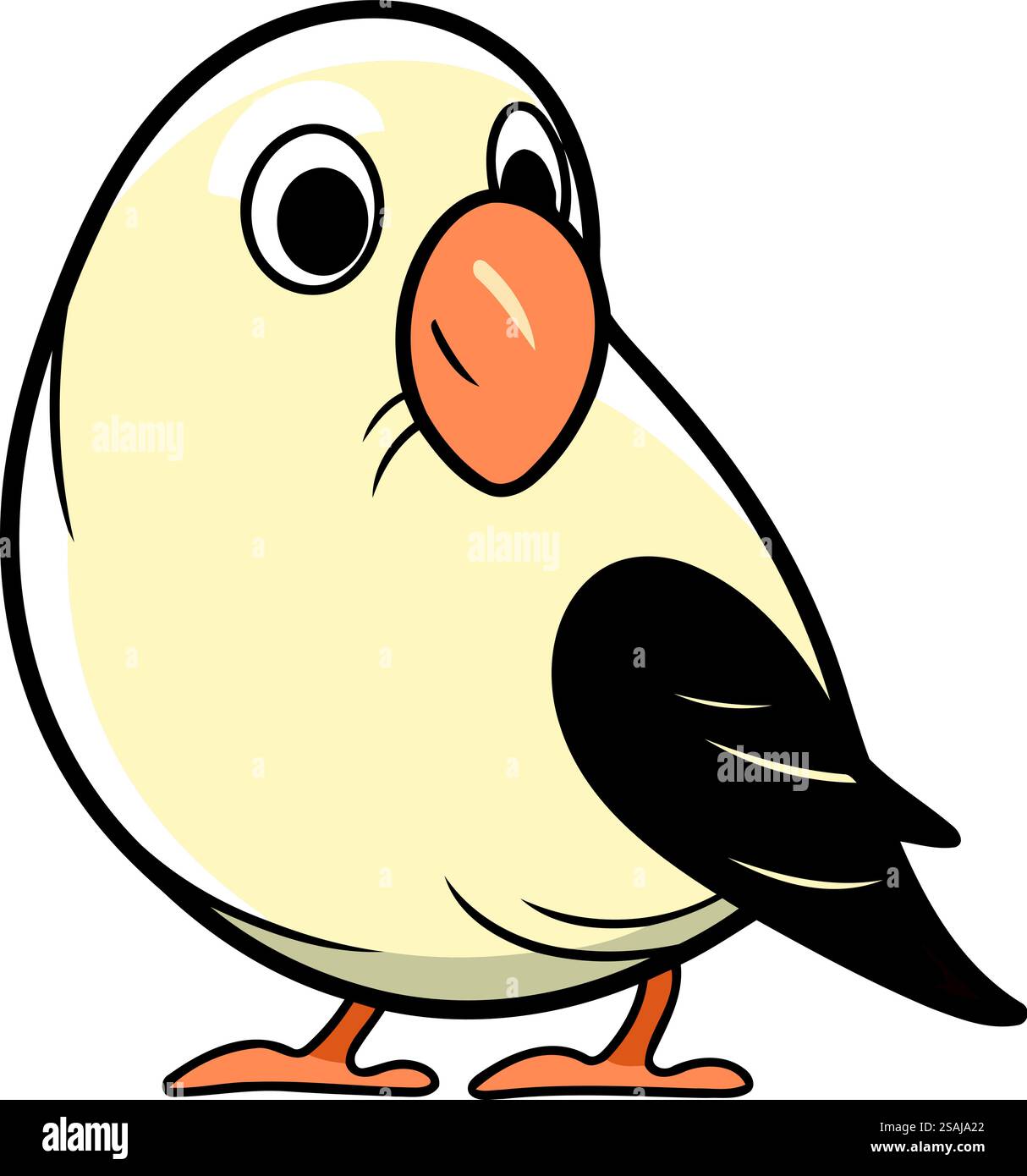 Cute cartoon parrot isolated on white background. Vector illustration ...