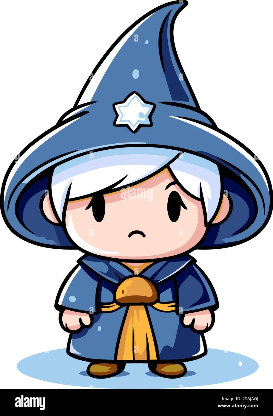 Cute little boy dressed as a witch. Cartoon vector illustration Stock ...