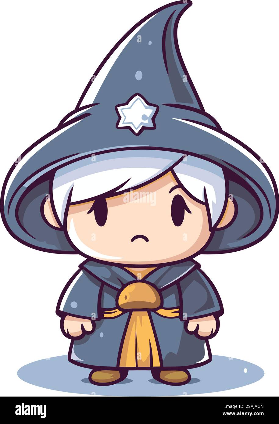 Cute little boy dressed as a witch. Cartoon vector illustration Stock ...