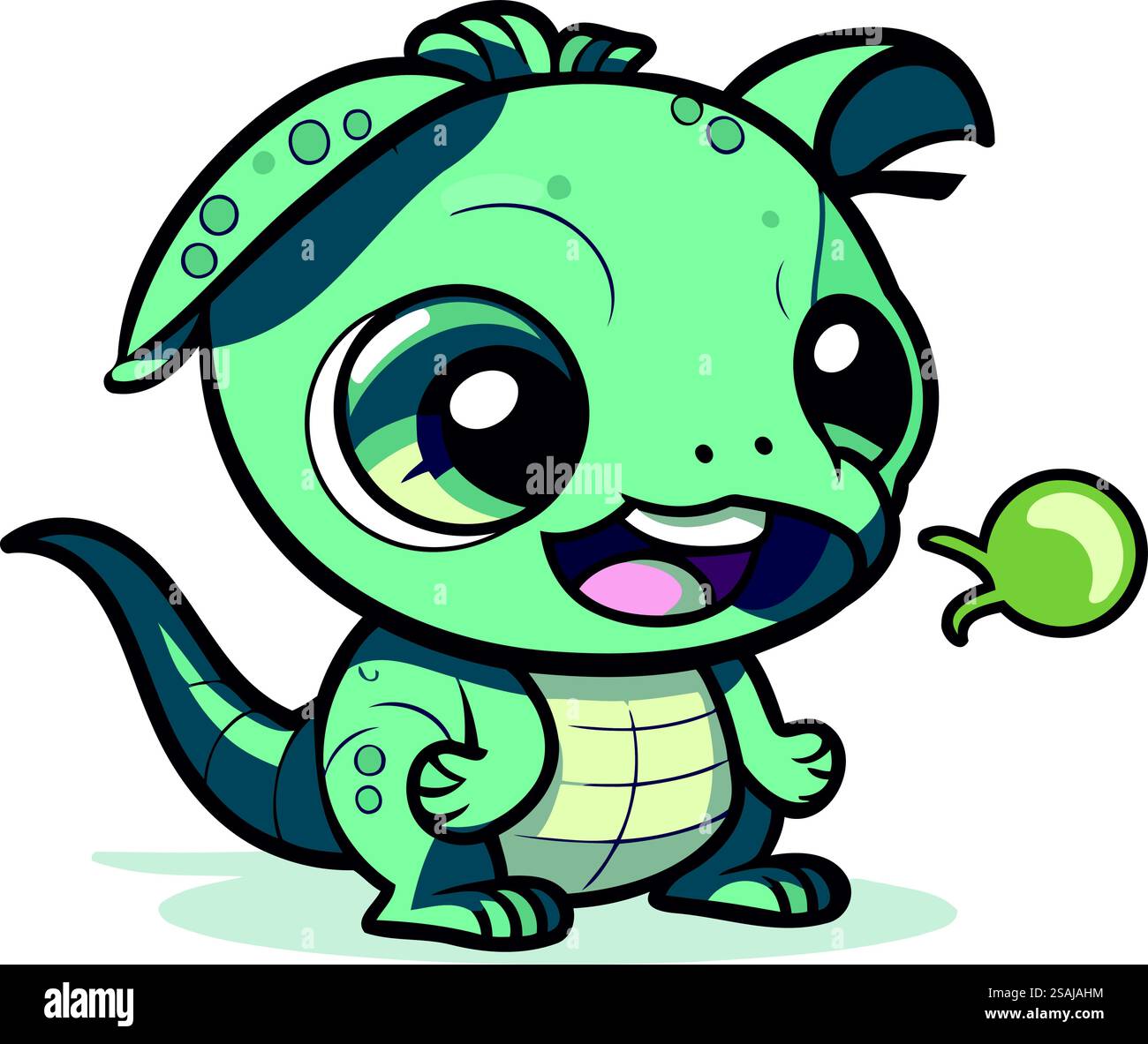 Cute little crocodile cartoon vector illustration. Cute little ...