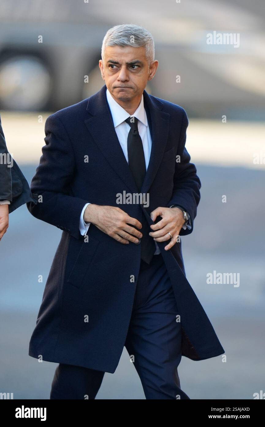 Mayor of London Sir Sadiq Khan attending the funeral service of Lord ...