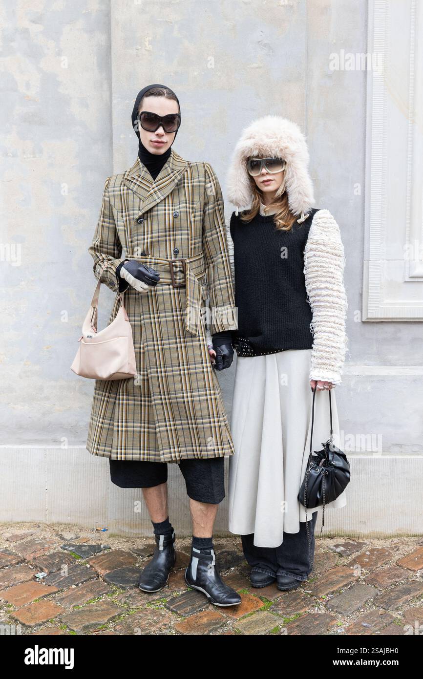Copenhagen, Denmark. Thursday January 30th, 2025. Street style outside ...