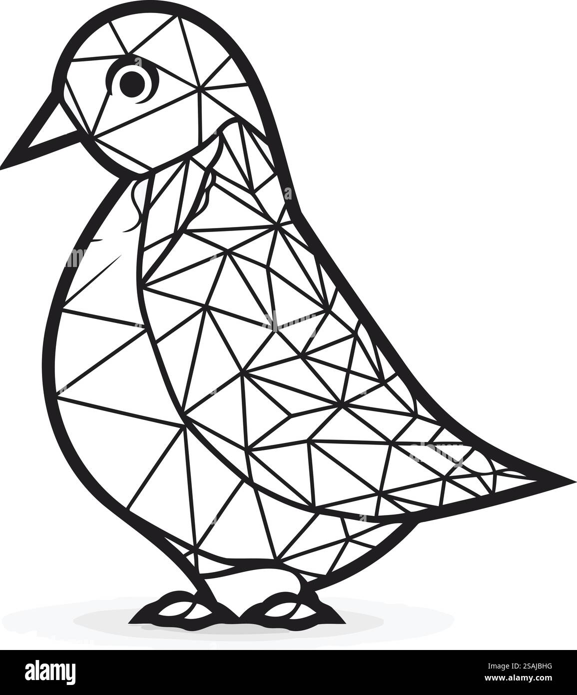 Penguin low poly design. Polygonal penguin. Vector illustration Stock Vector Image & Art - Alamy