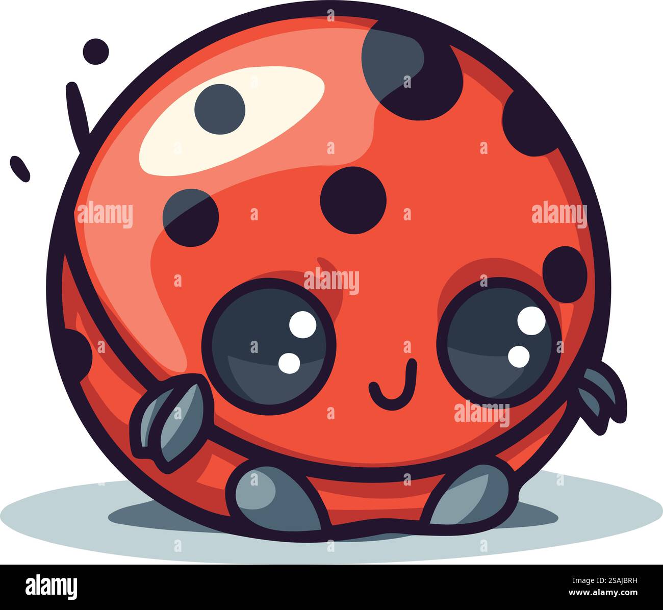 Cute ladybug cartoon character vector illustration. Cute ladybug with ...