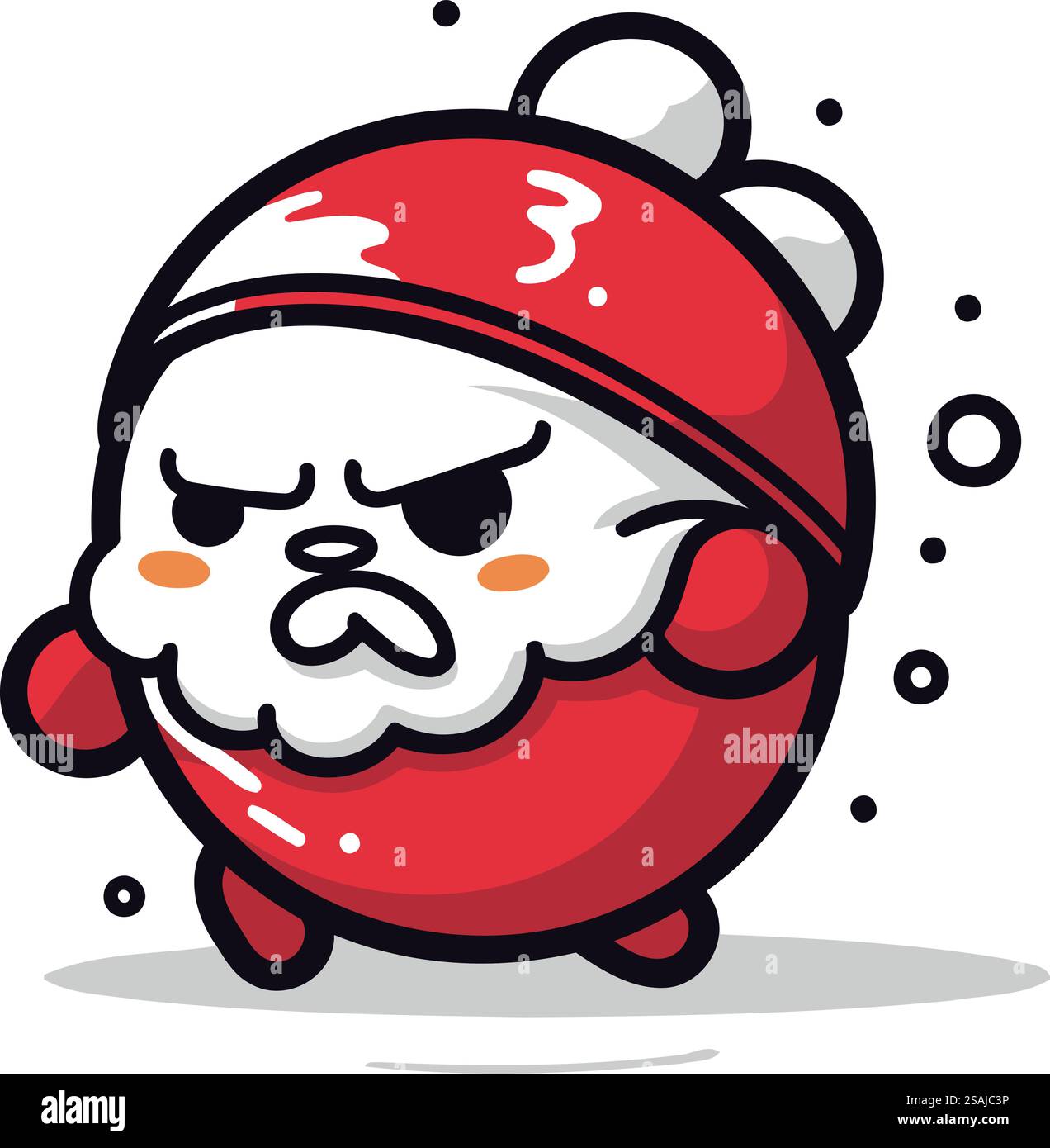 sad santa claus cartoon character vector illustration. christmas ...
