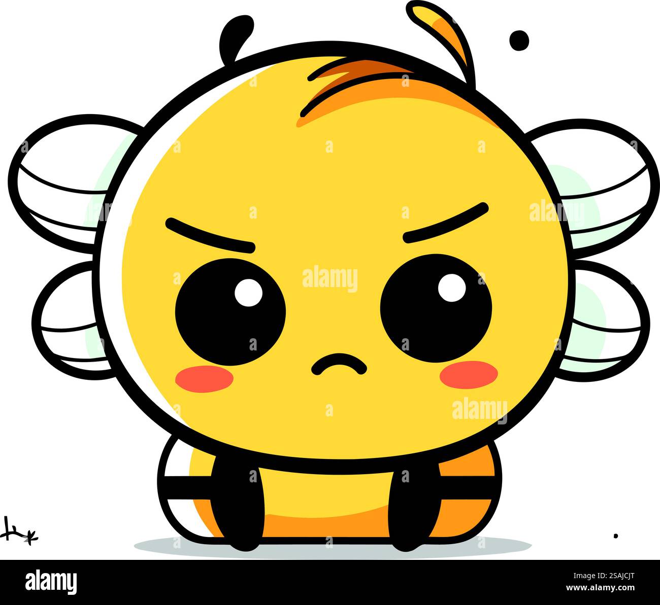 Cute Bee Cartoon Mascot Character. Vector Illustration Stock Vector ...