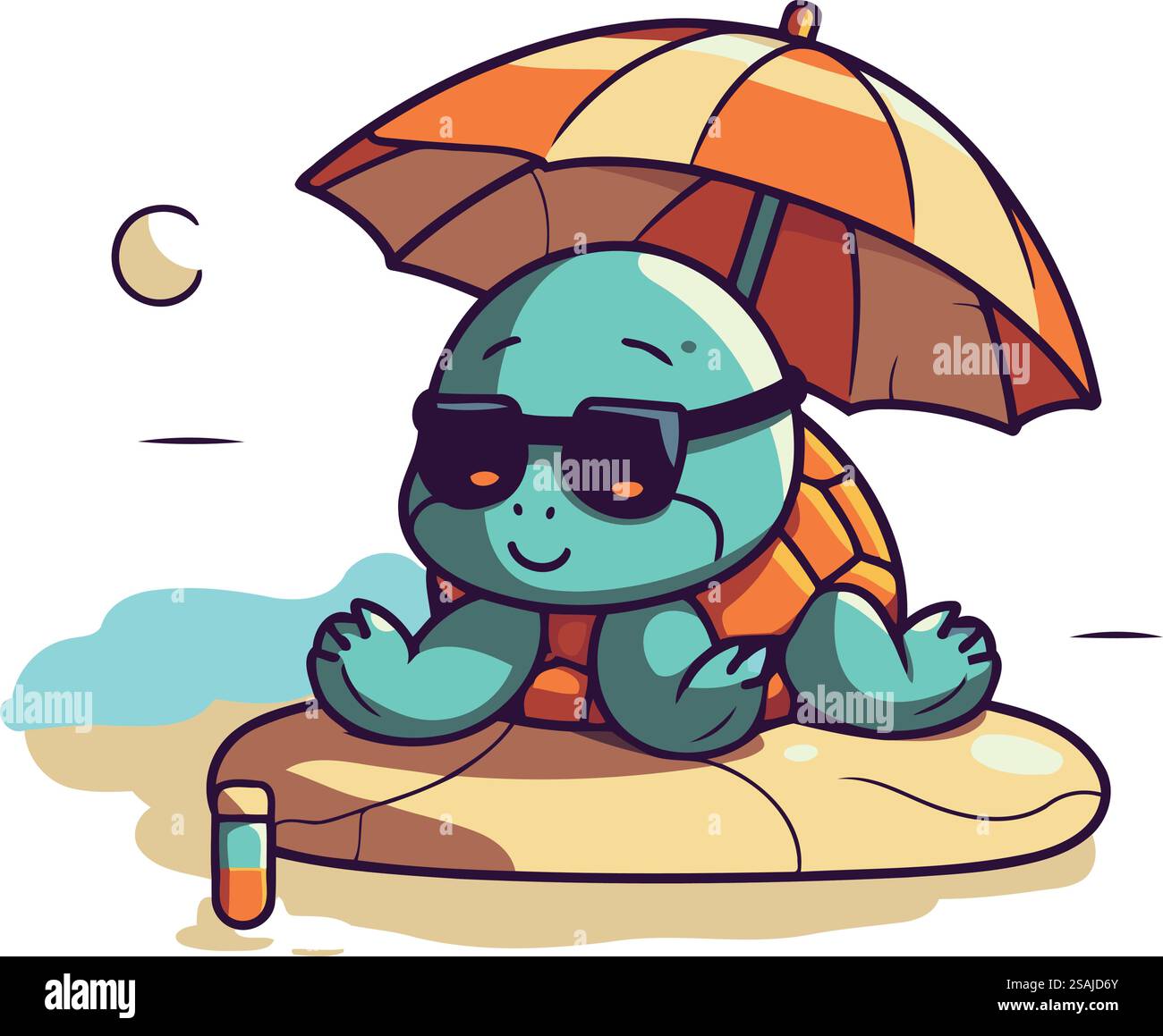 Rainy weather on beach Stock Vector Images - Alamy