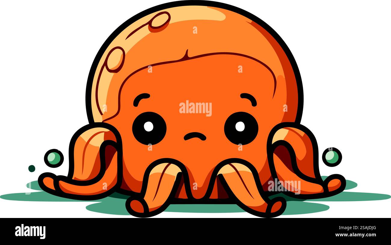 Cute cartoon octopus. Vector illustration isolated on white background ...