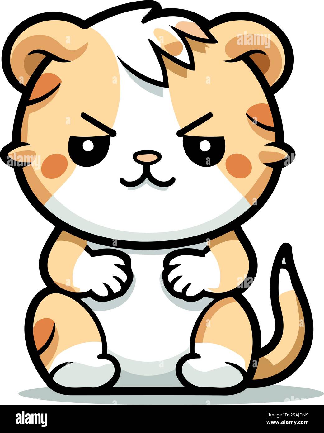 Cute cartoon hamster. Vector illustration isolated on white background ...