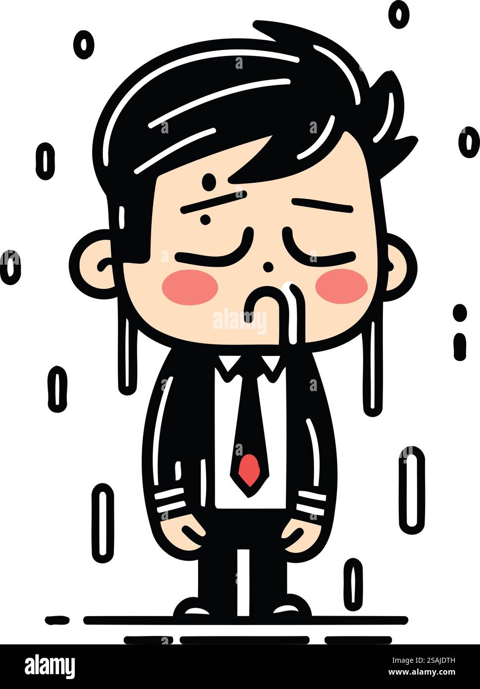 Businessman Crying Cartoon Vector Illustration Stock Vector Image & Art ...