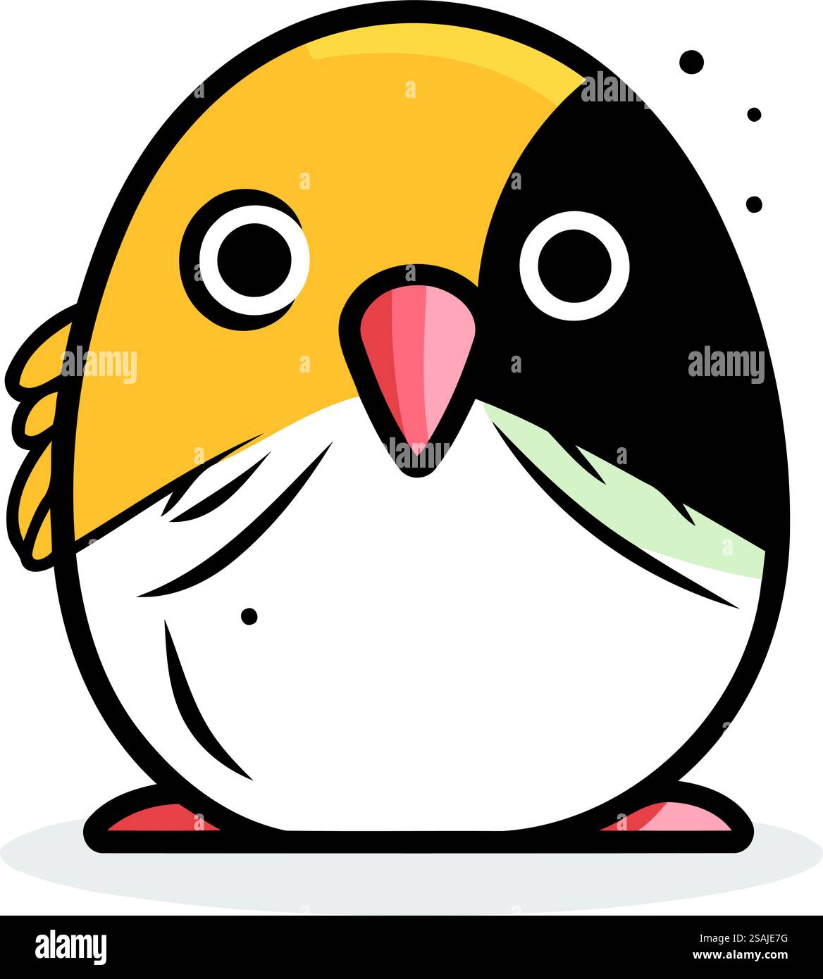 Cute cartoon penguin icon. Vector illustration in flat style Stock ...