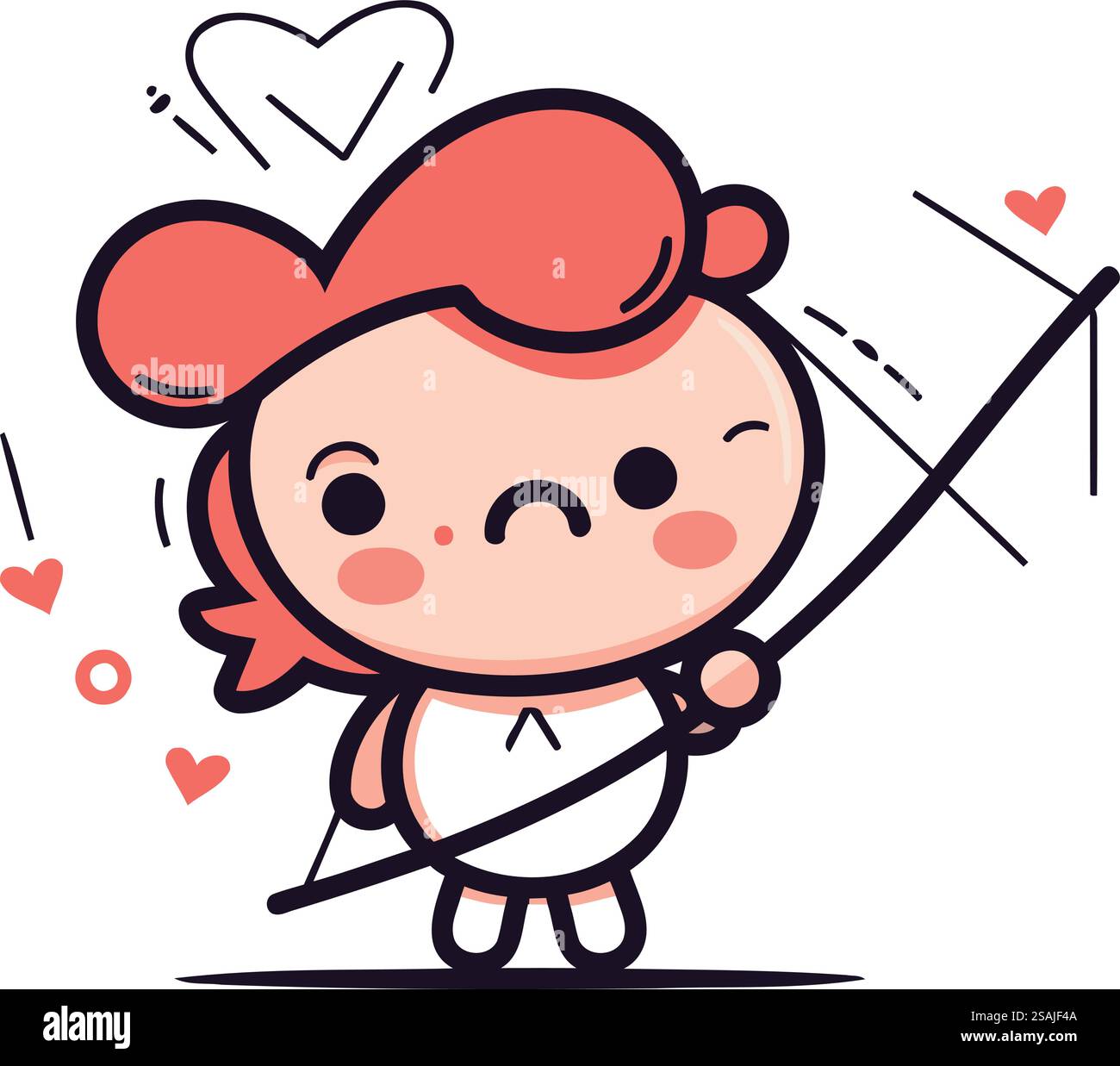 Cute romantic cartoon girl Stock Vector Images - Alamy