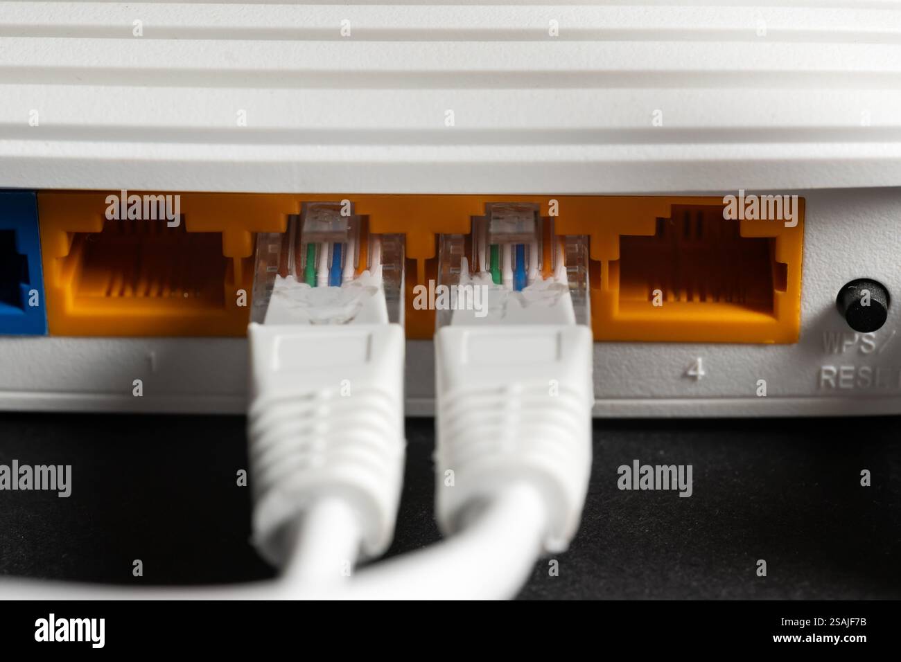 Ethernet cable with wireless router connect to internet service ...