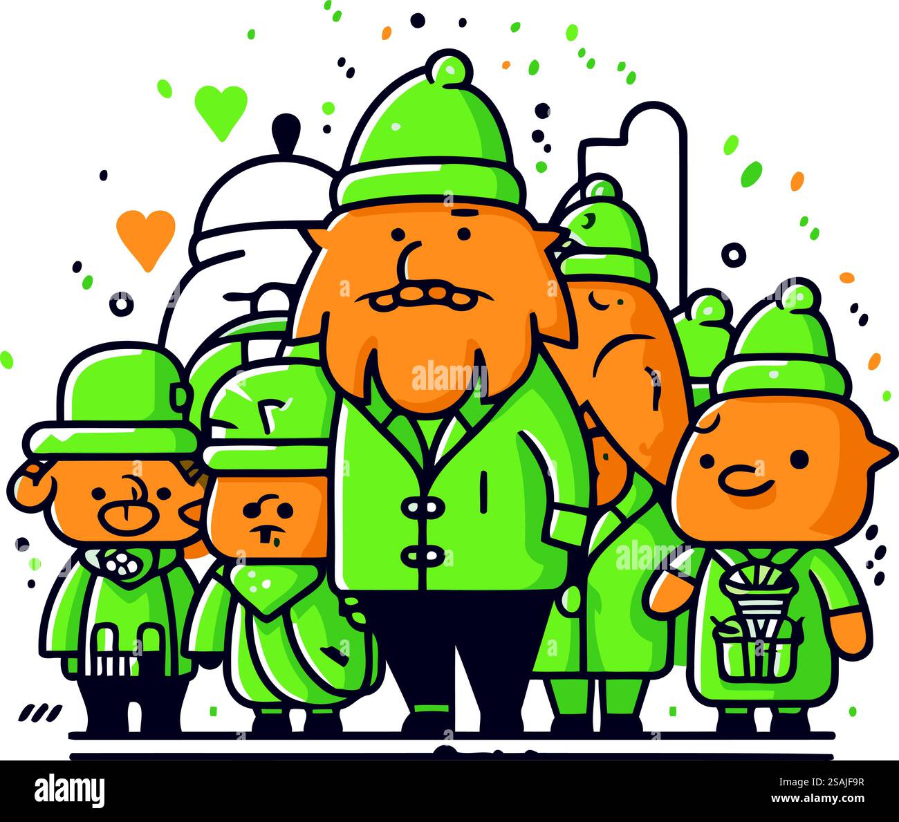 New year kid family Stock Vector Images - Alamy